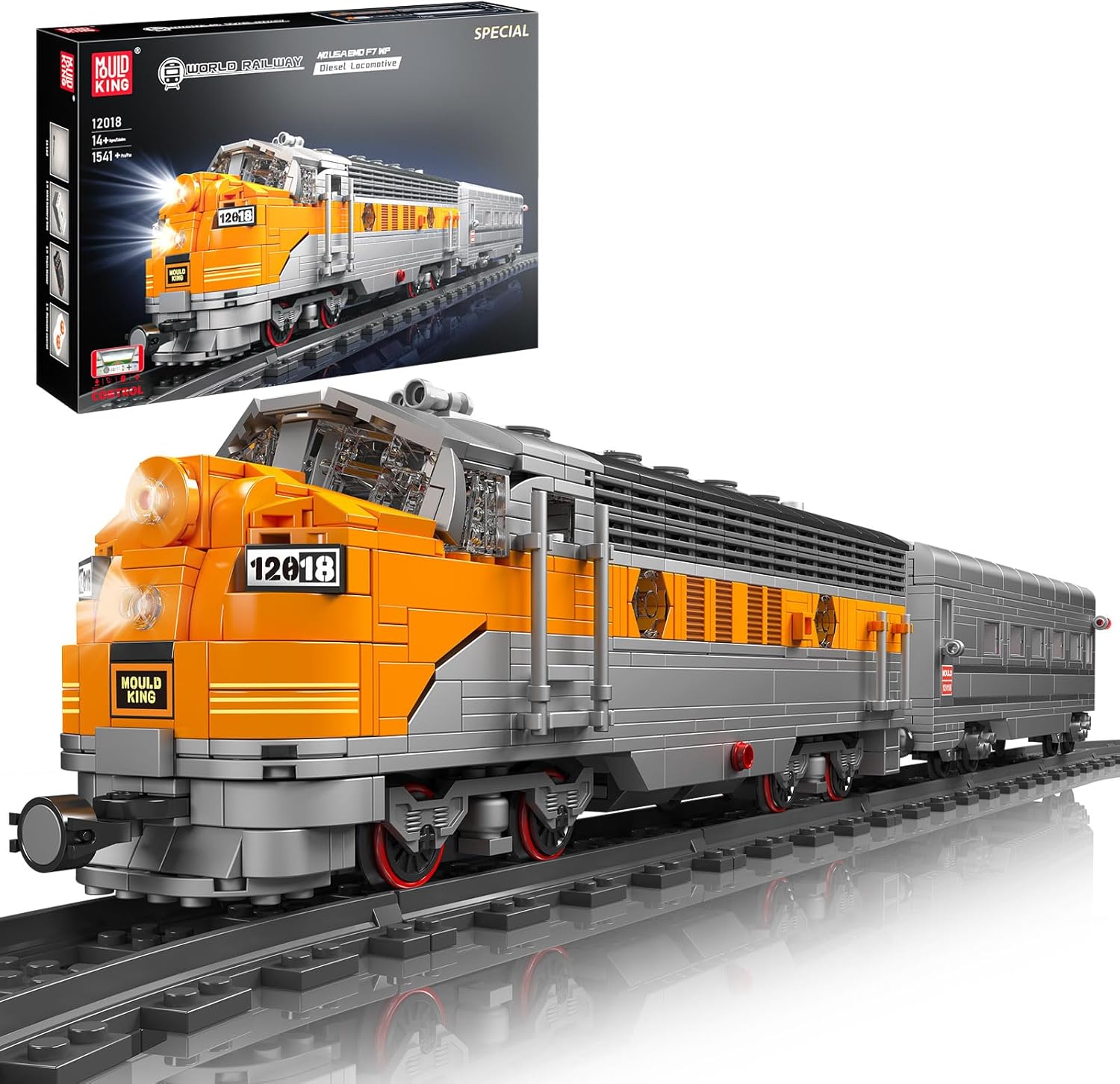 Amazon.com: Mould King Train Set EMD F7 WP Locomotive Train Toys ...