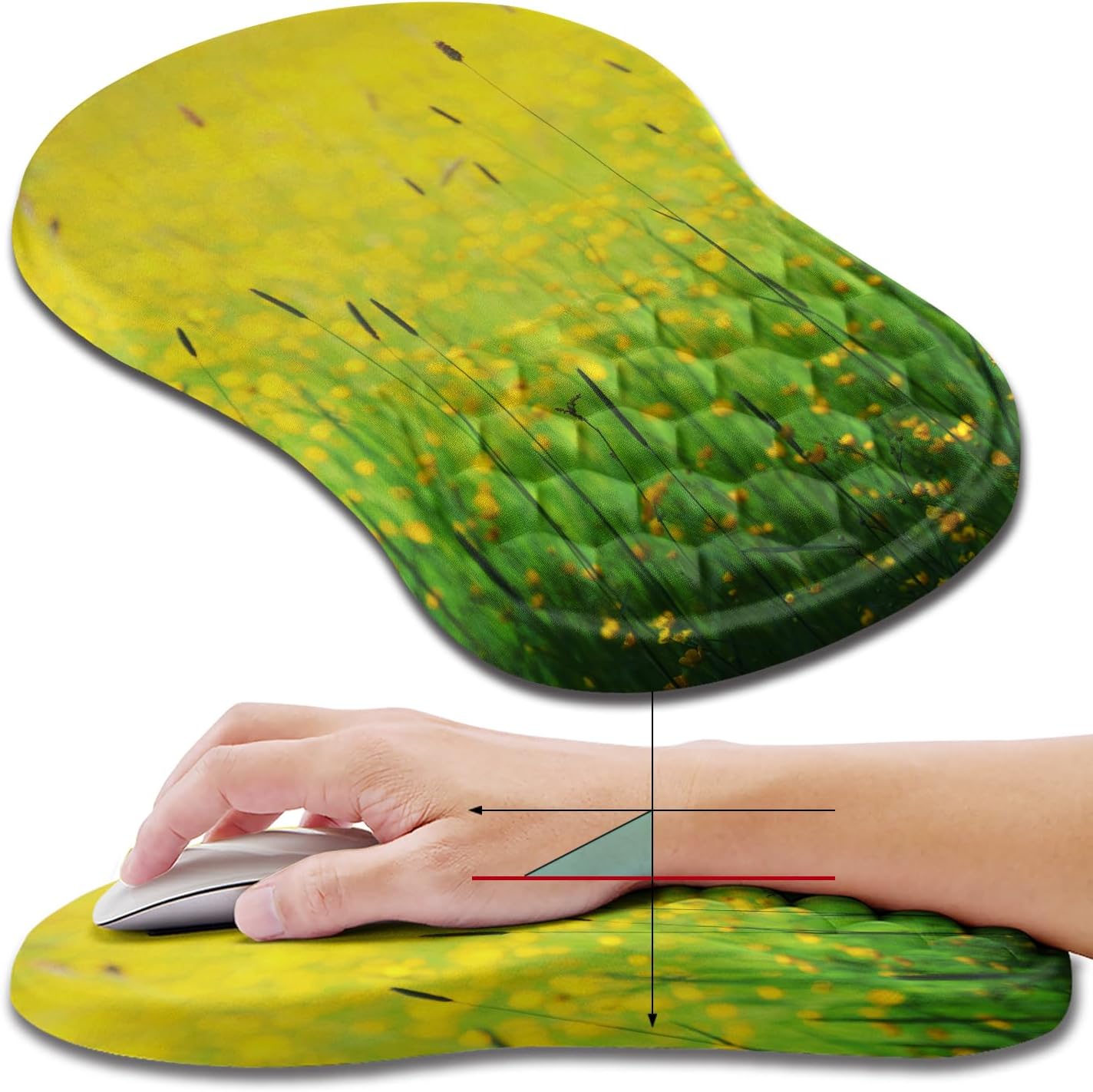 Amazon.com: Hokafenle Ergonomic Mouse Pad Wrist Support, Wrist Rest ...