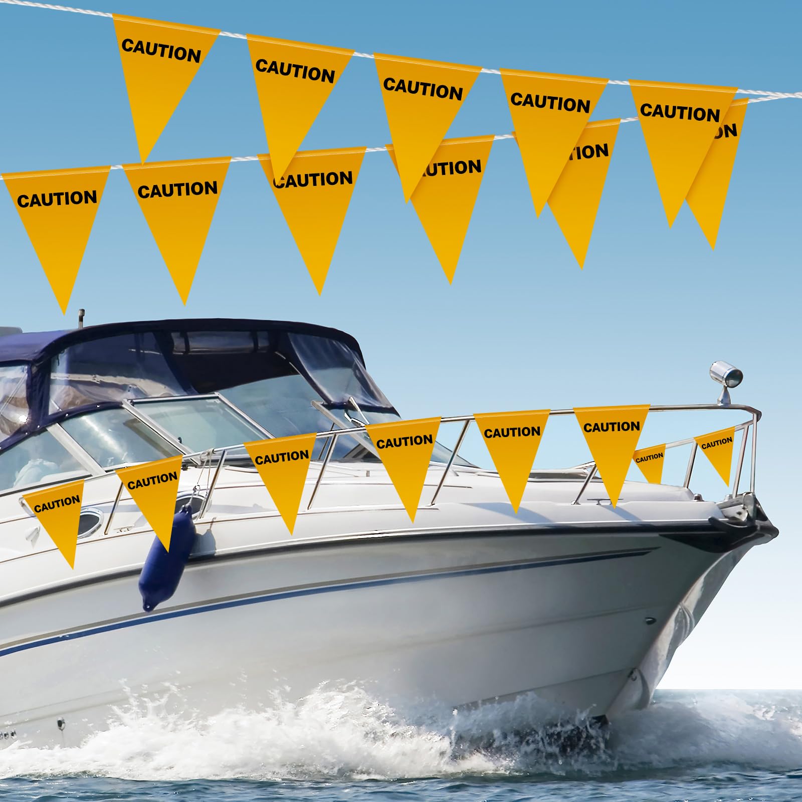 Snapklik.com : Preboun Perimeter Marking Flags 102 Ft/ 45 Pcs Caution ...