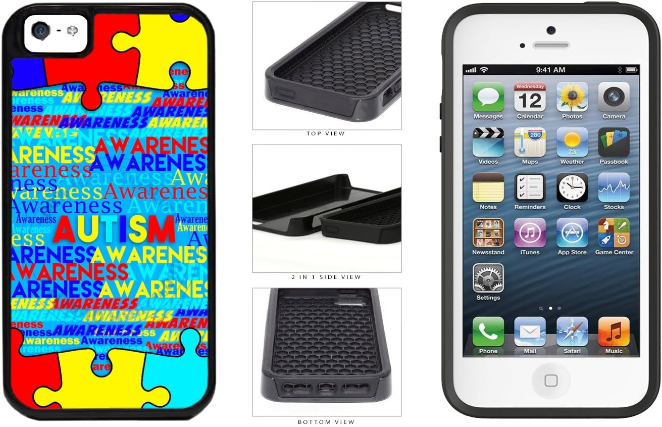 Amazon.com: Autism Awareness on Blue Background 2-Piece Dual Layer ...