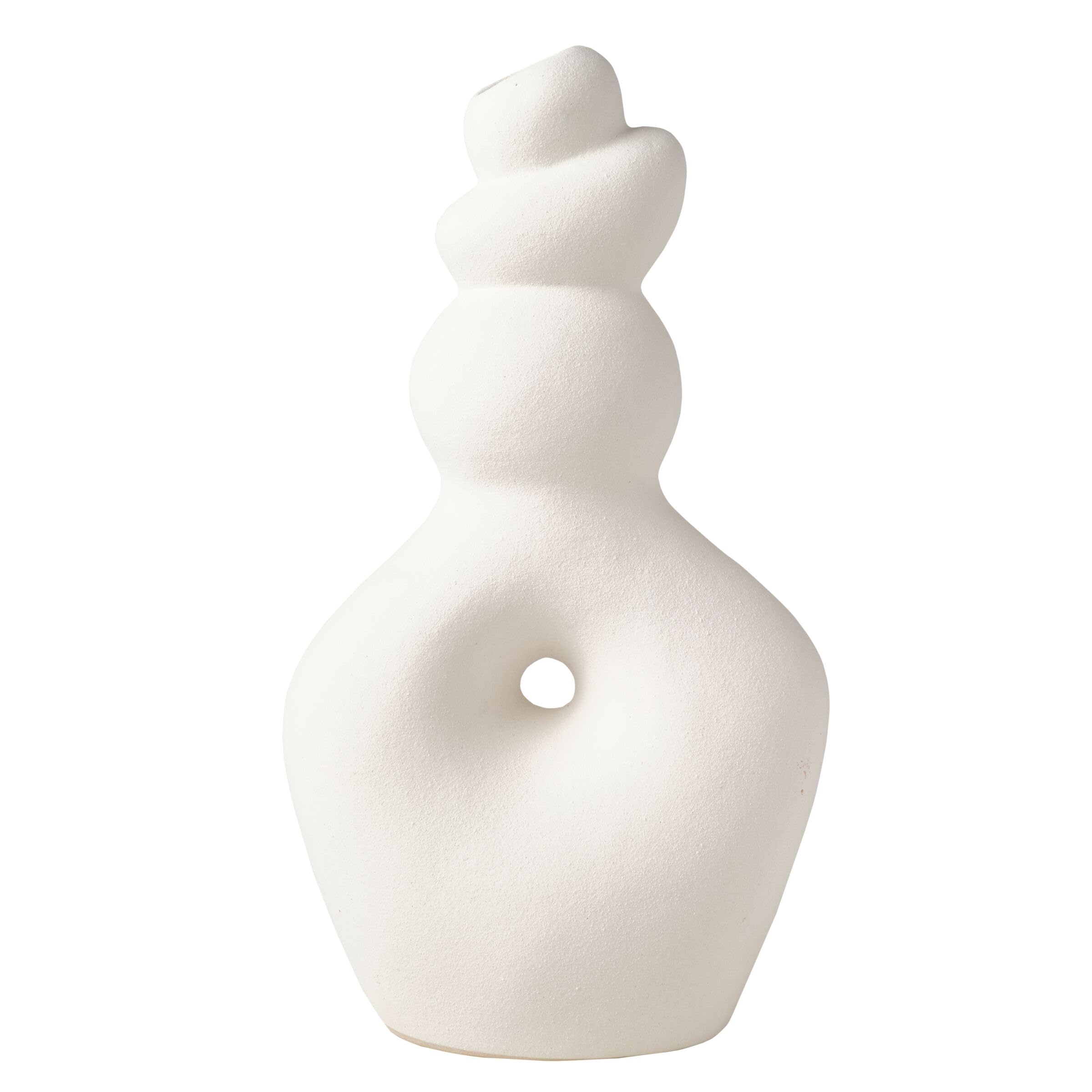 Amazon.com: Elements White Twist Textured Stoneware Ceramic Vase, 6 ...