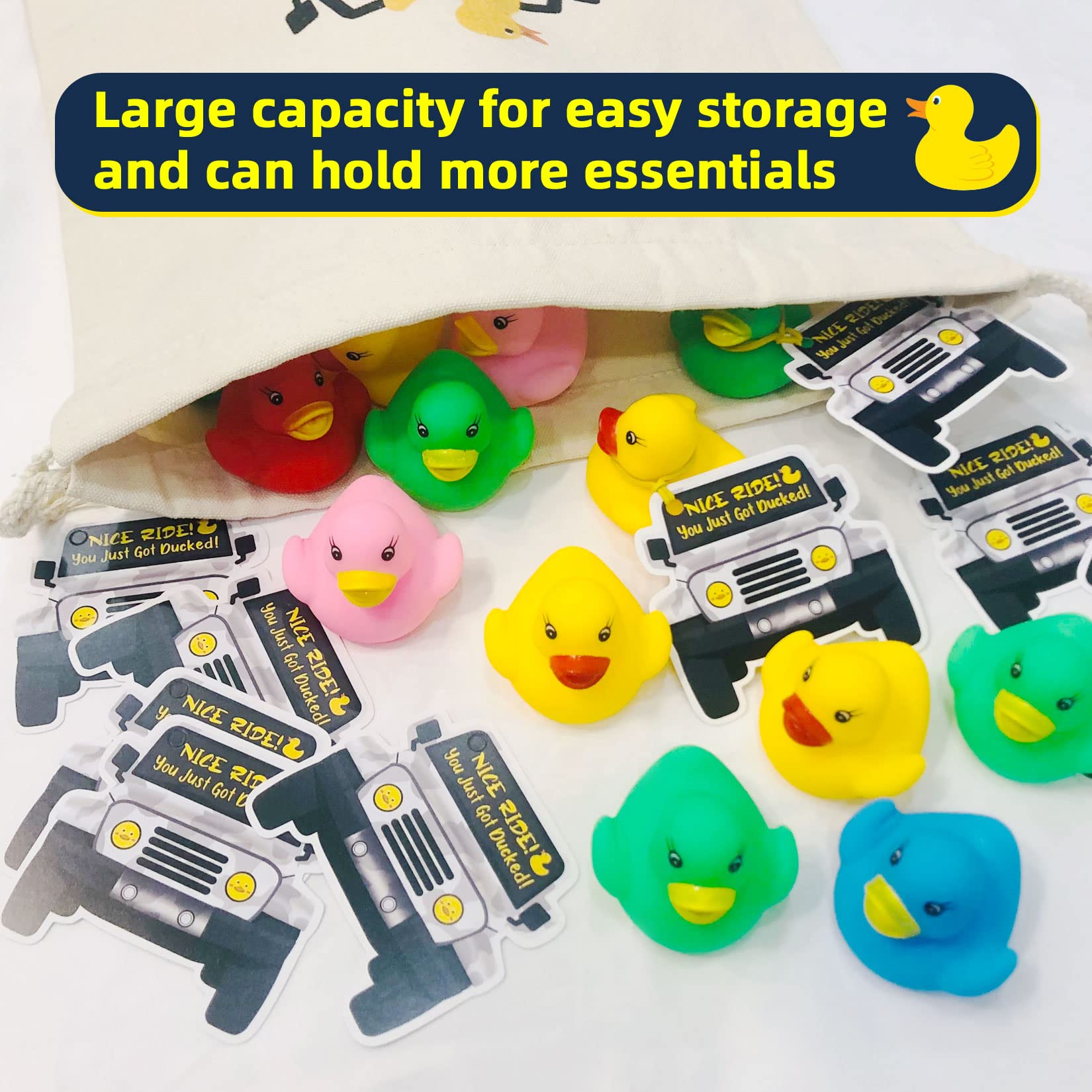 Snapklik.com : Artreeiger Large Reusable Rubber Duck Drawstring Bag 15. ...