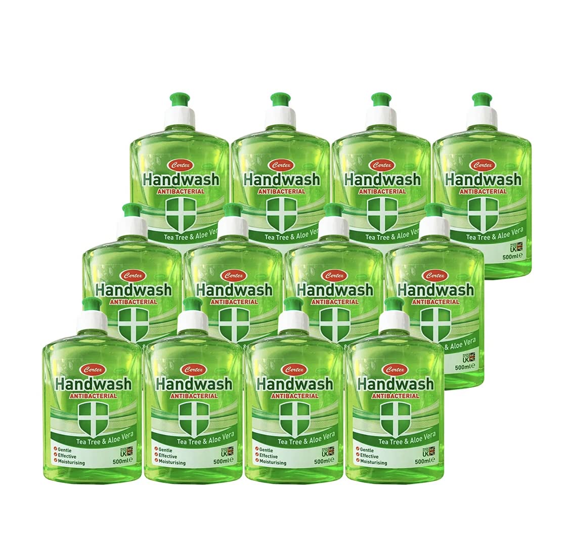 Certex Antibacterial Hand Wash Tea Tree & Aloe Vera - Green (pack of 12 ...