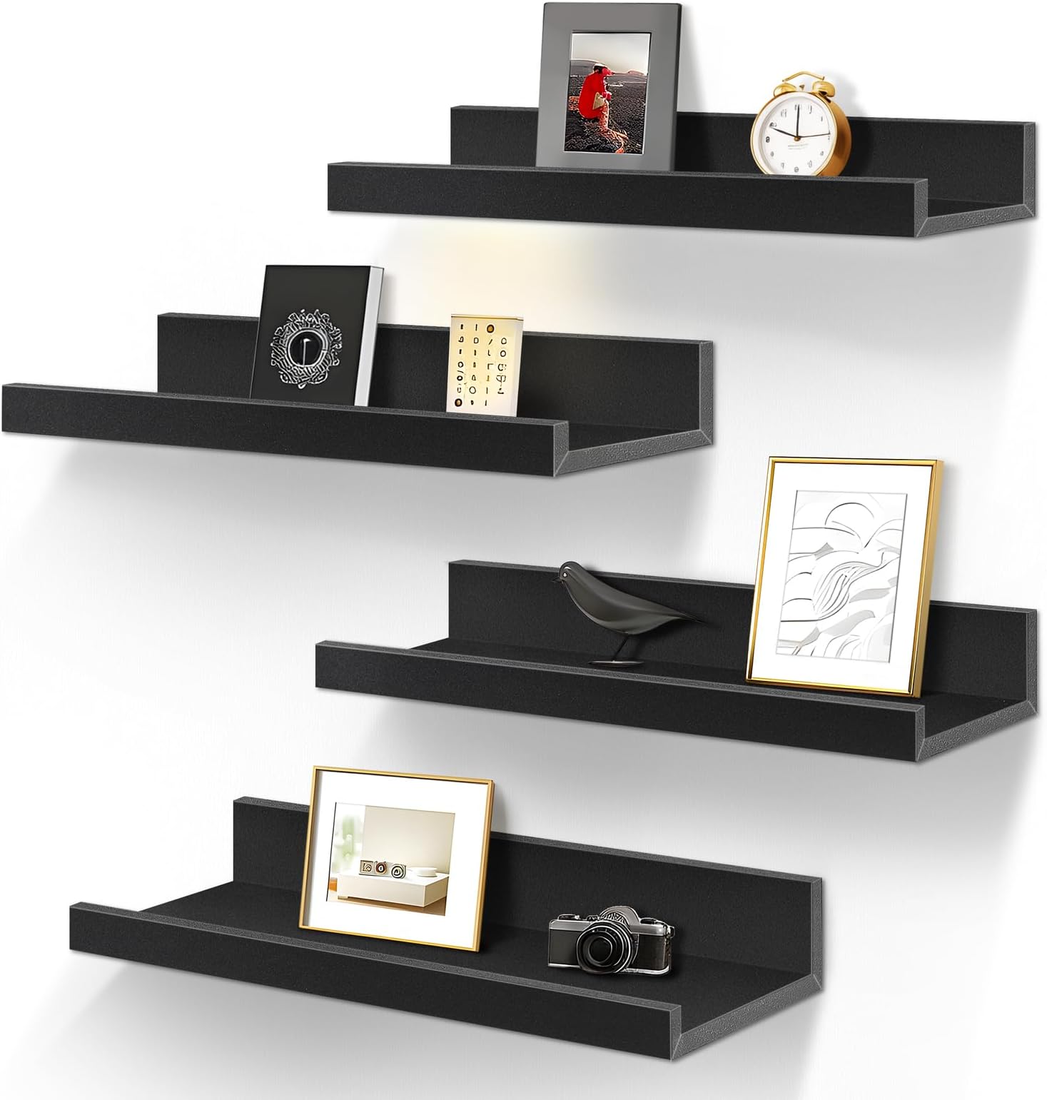 Amazon.com: Fixwal Floating Shelves, 6 Sets of Wall Mounted Shelves for ...