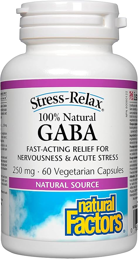 NATURAL FACTORS Gaba (250 mg - 60 veg caps) : Amazon.ca: Health ...
