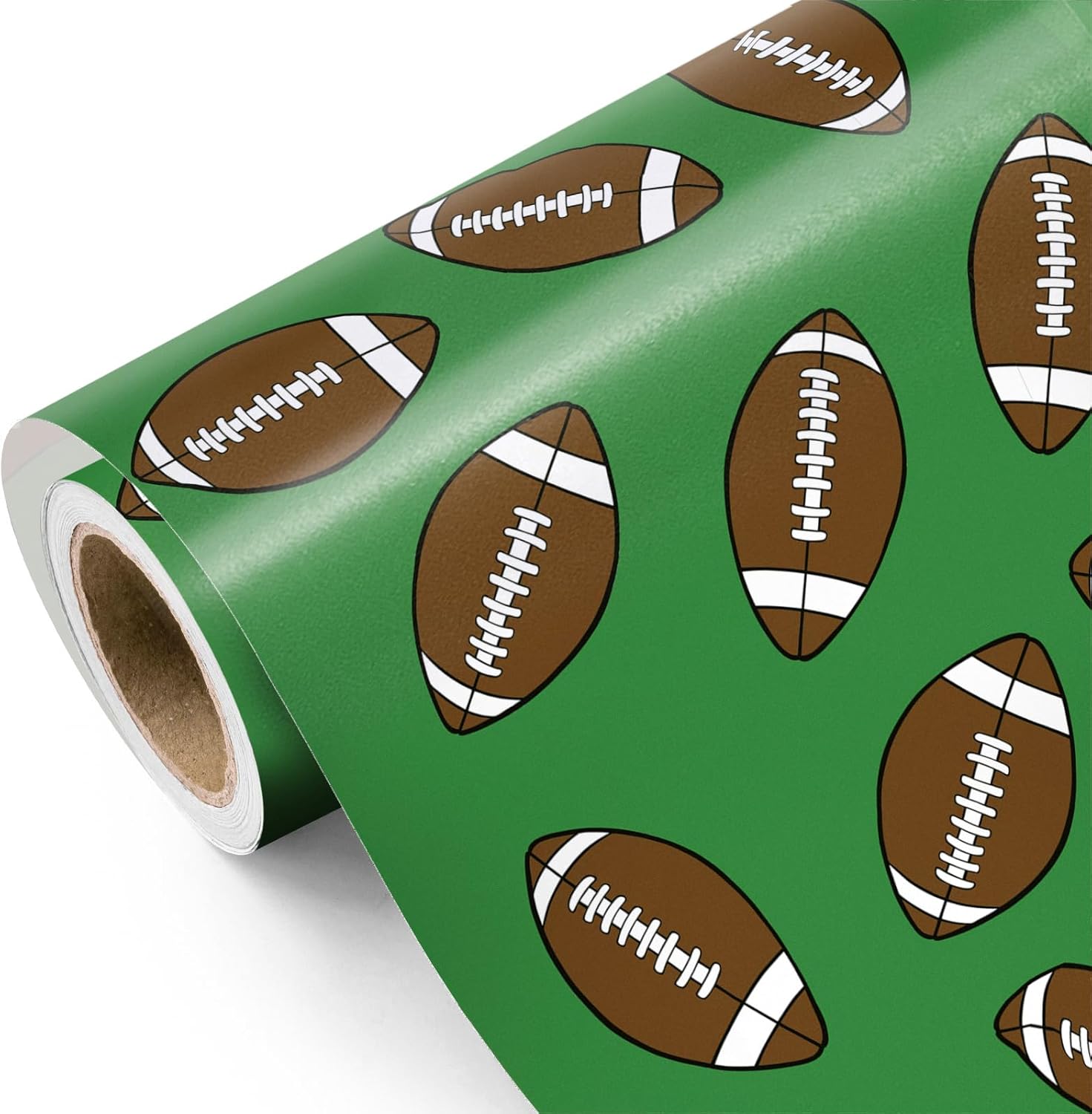 Amazon.com: WRAPAHOLIC Football Wrapping Paper Roll - Mini Roll - 17 ...