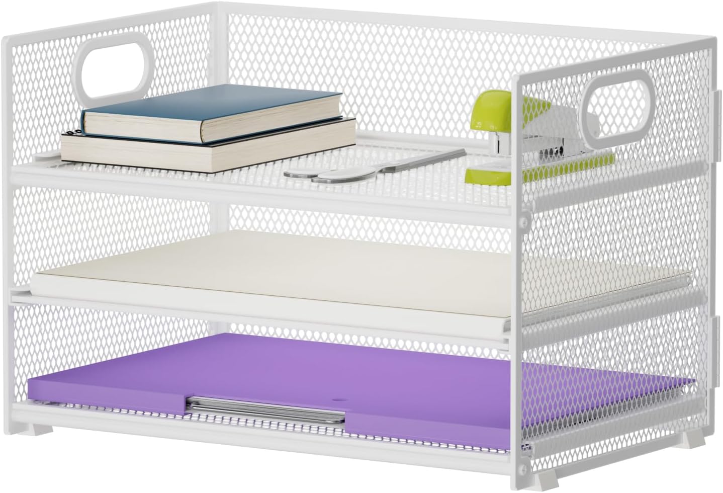 Amazon.com: Marbrasse 4 Tier Paper Organizer Letter Tray, Mesh File ...