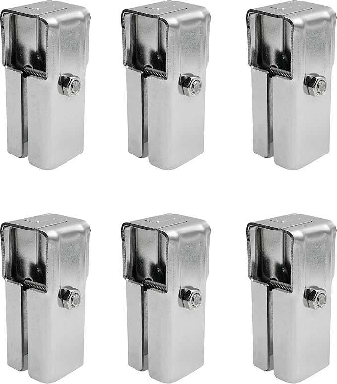 Amazon.com: Yuqim 6 Sets Square Tube Clamps 1 Inch Stainless Steel ...