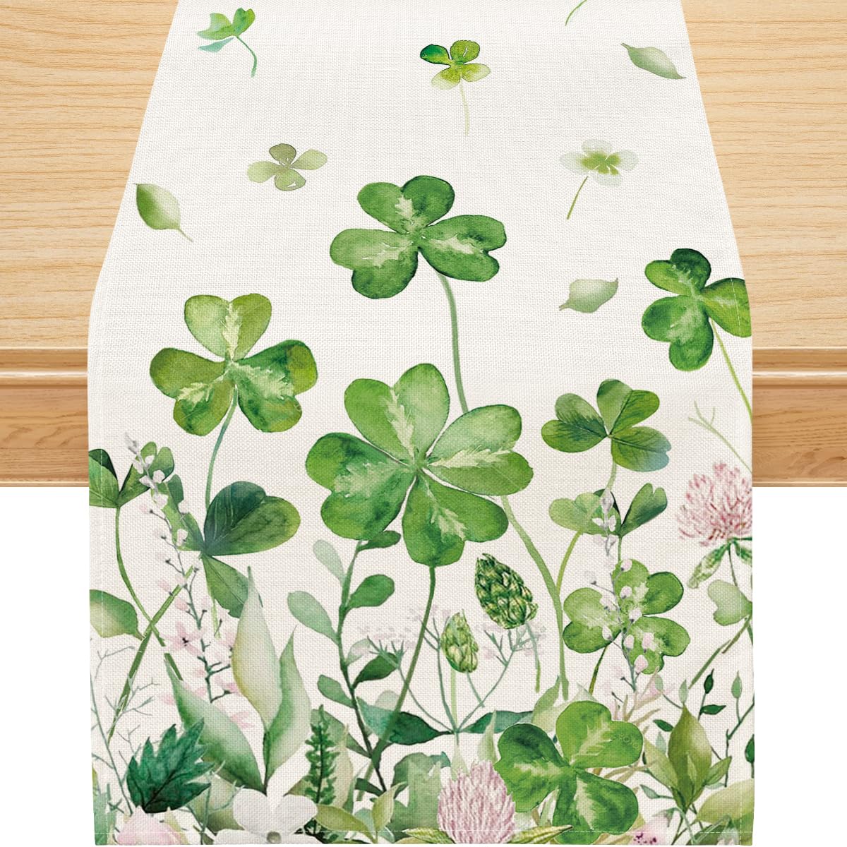 Amazon.com: Siilues St Patricks Day Table Runner, Lucky Clover St ...