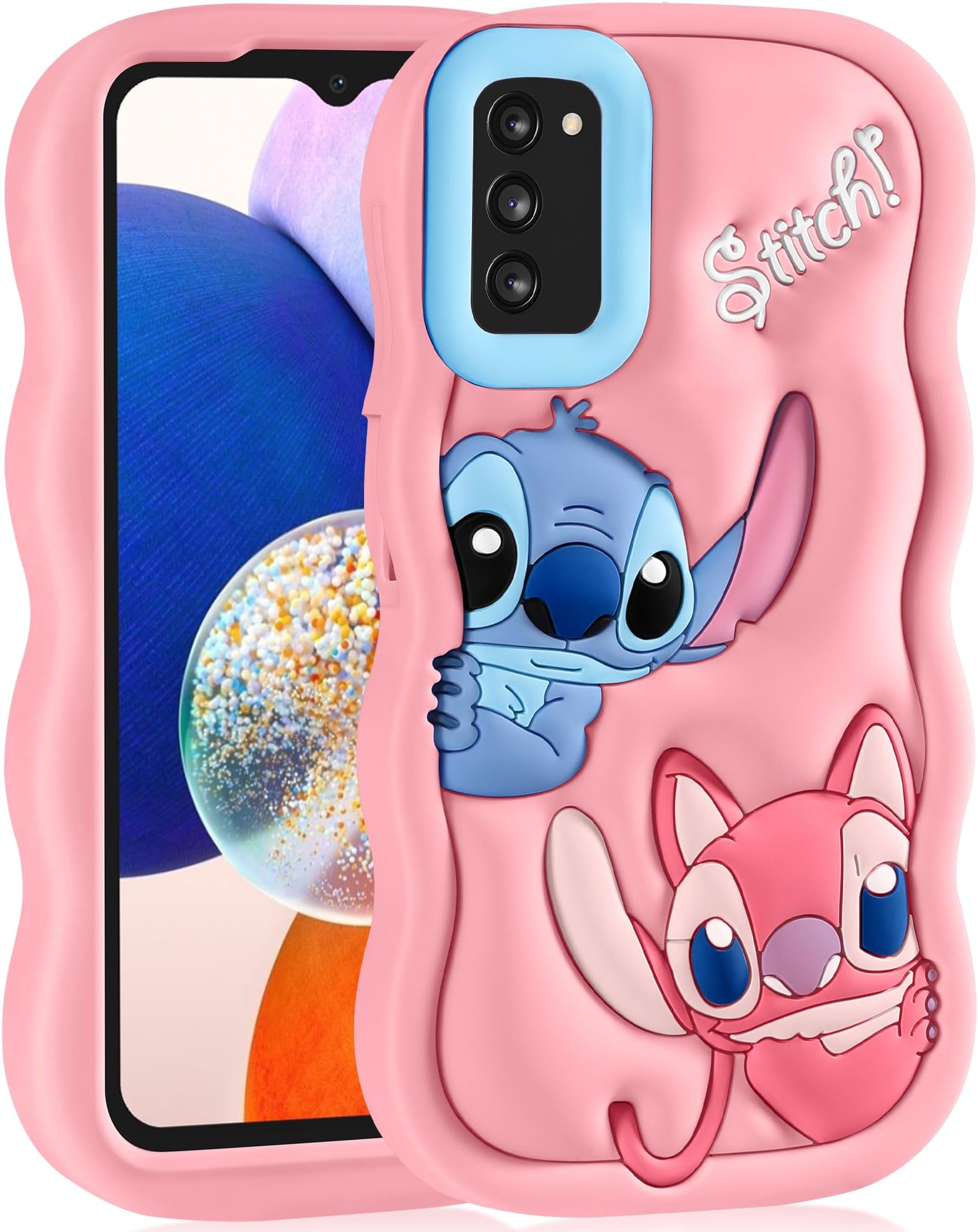 Amazon.com: DasKAn 3D Bunny Ears Plush Case for Samsung Galaxy A03S ...