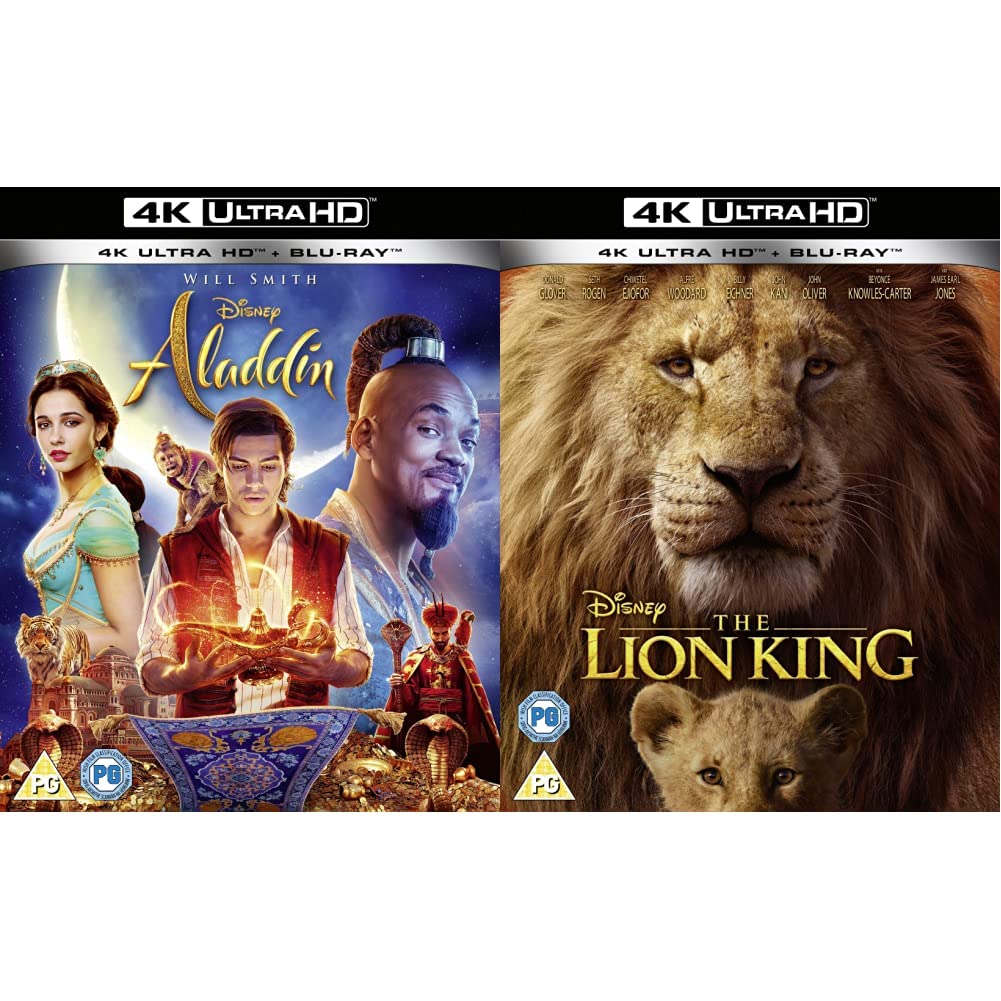 Disney's Aladdin Live Action [4K Ultra-HD + Blu-ray] [2019] & Disney's ...
