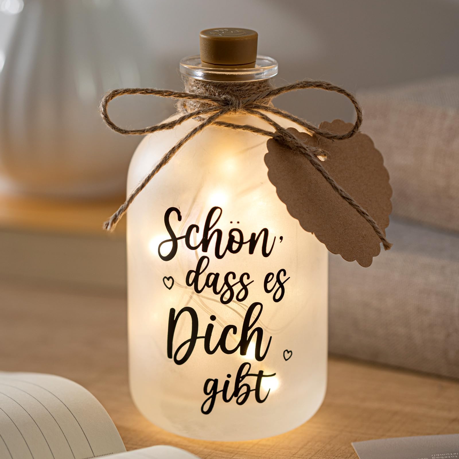Flasche Mit Spruch Und Licht
