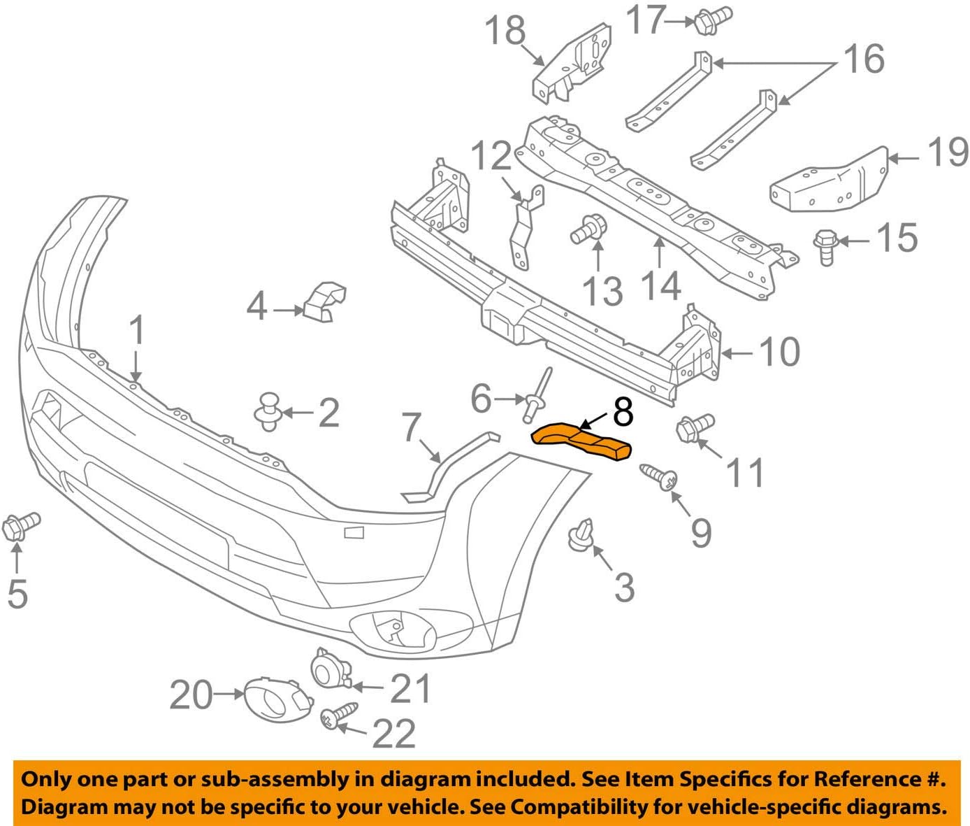 Amazon.com: Mitsubishi OEM Outlander Front Bumper Grille Grill-Side ...