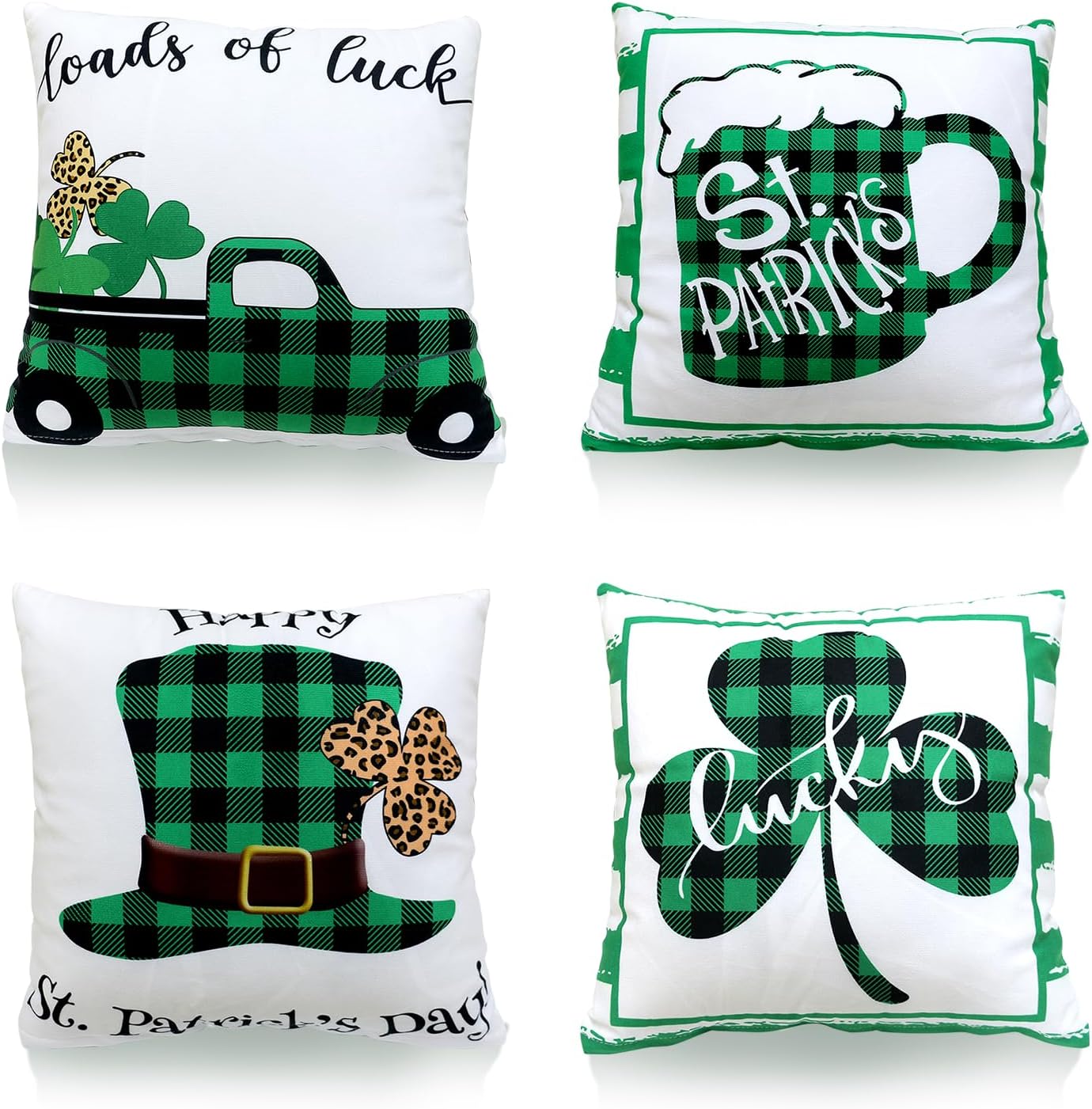 Amazon.com: CIoth like St. Patrick's Day Pillow Case,4 PCS St. Patrick ...