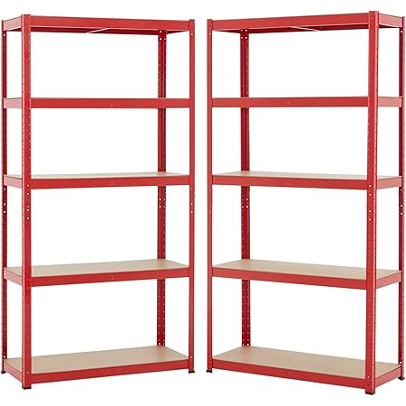 BiGDUG 5 Tier Garage Shelving Unit - Blue Boltless Heavy Duty Workshop ...