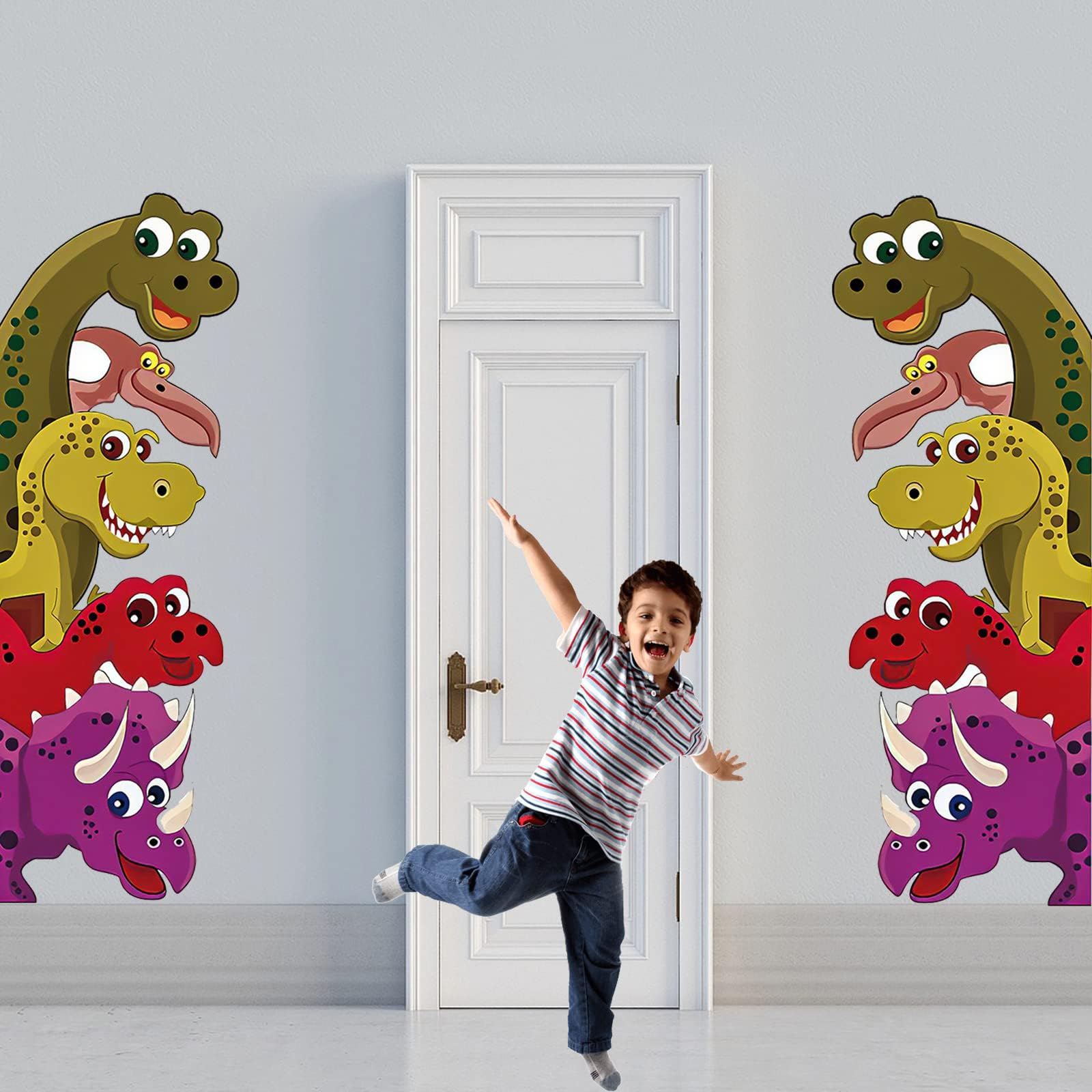 Amazon.com: Cute Dinosaur Stickers Peel and Stick Removable DIY Cartoon ...