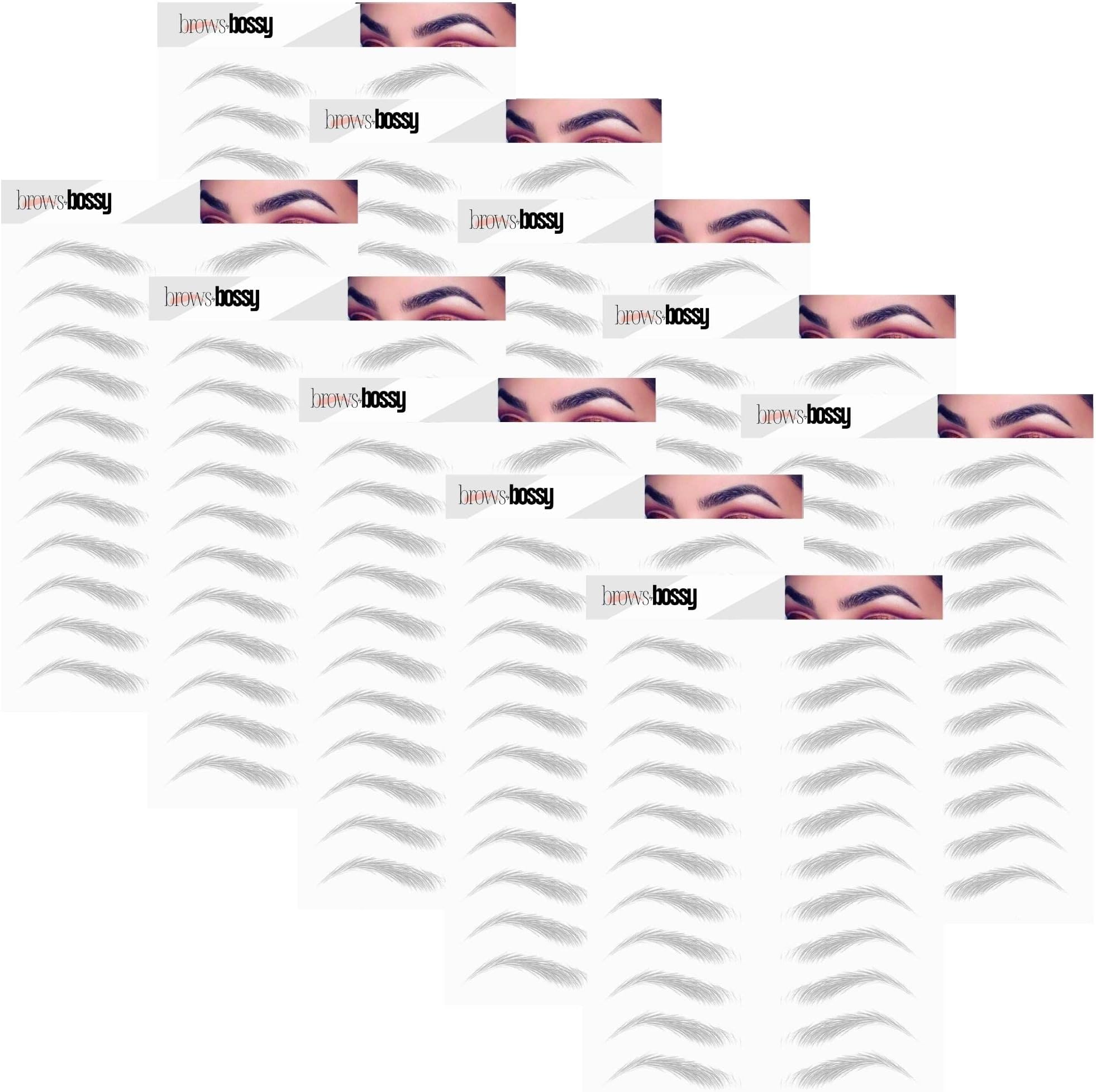 Amazon.com : Brows by Bossy 5 Pack Temporary Eyebrow Tattoos Waterproof ...