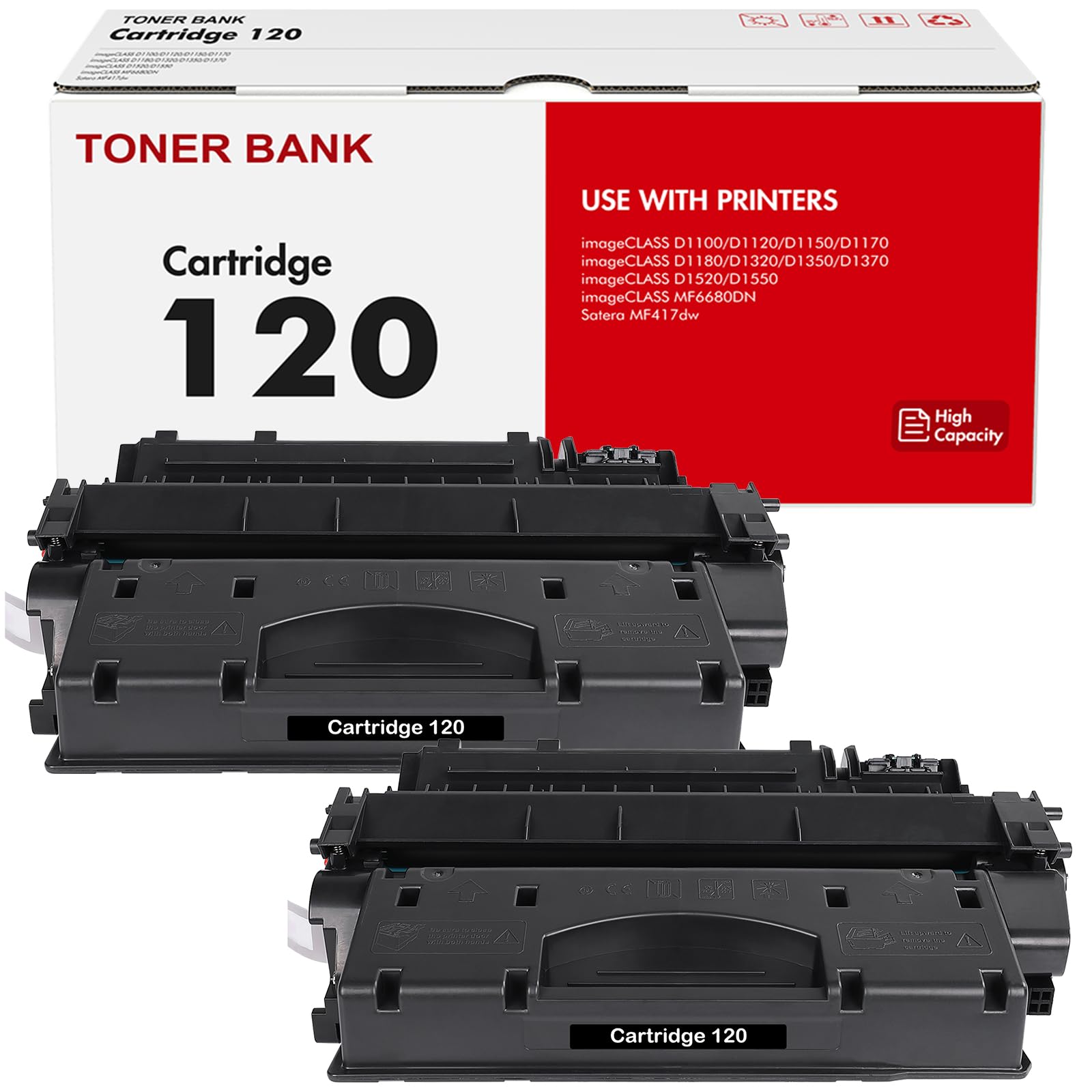 Amazon.com: 120 Toner Cartridge Black 2-Pack Compatible Replacement for ...