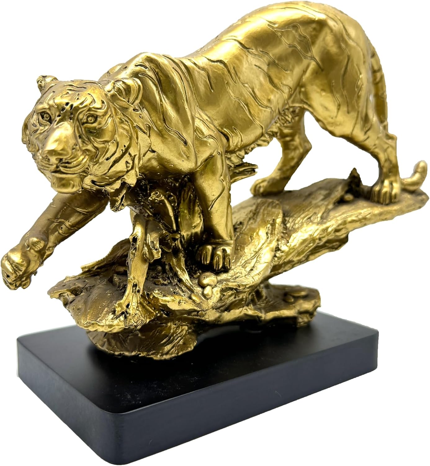 Amazon.com: DESHINTKE Golden Tiger Resin Ornament Statue, Sculpture ...