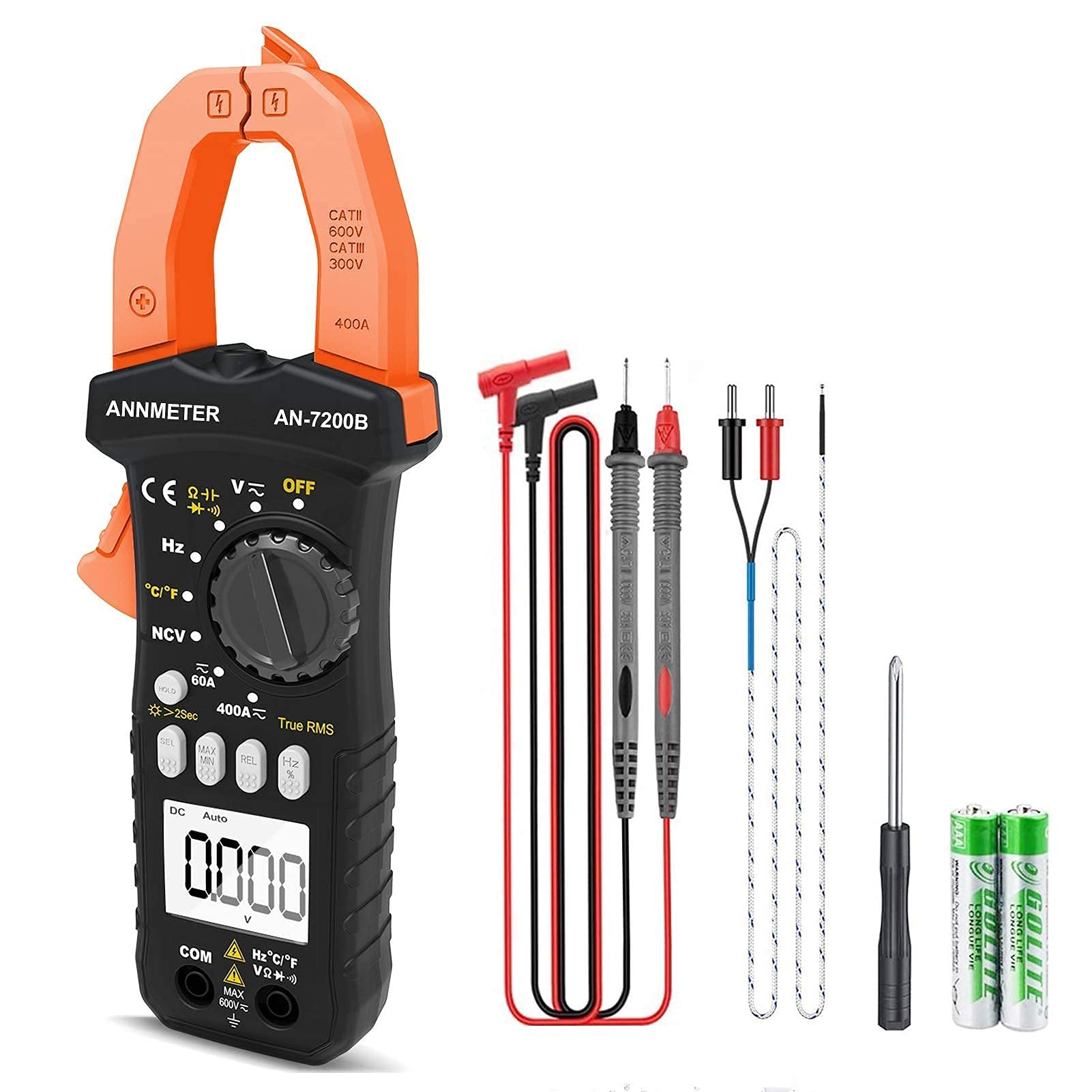 Snapklik.com : AIOMEST Digital Clamp Meter, TRMS 6000 Counts Multimeter ...