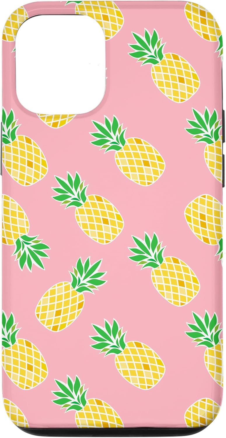 Amazon.com: iPhone 15 Pineapple Pattern Pink Fruit Cover Cute Phone ...