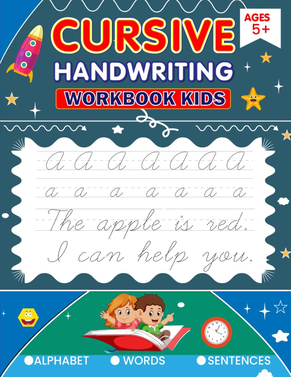 Cursive Handwriting Workbook Kids: Cursive handwriting for kids ...