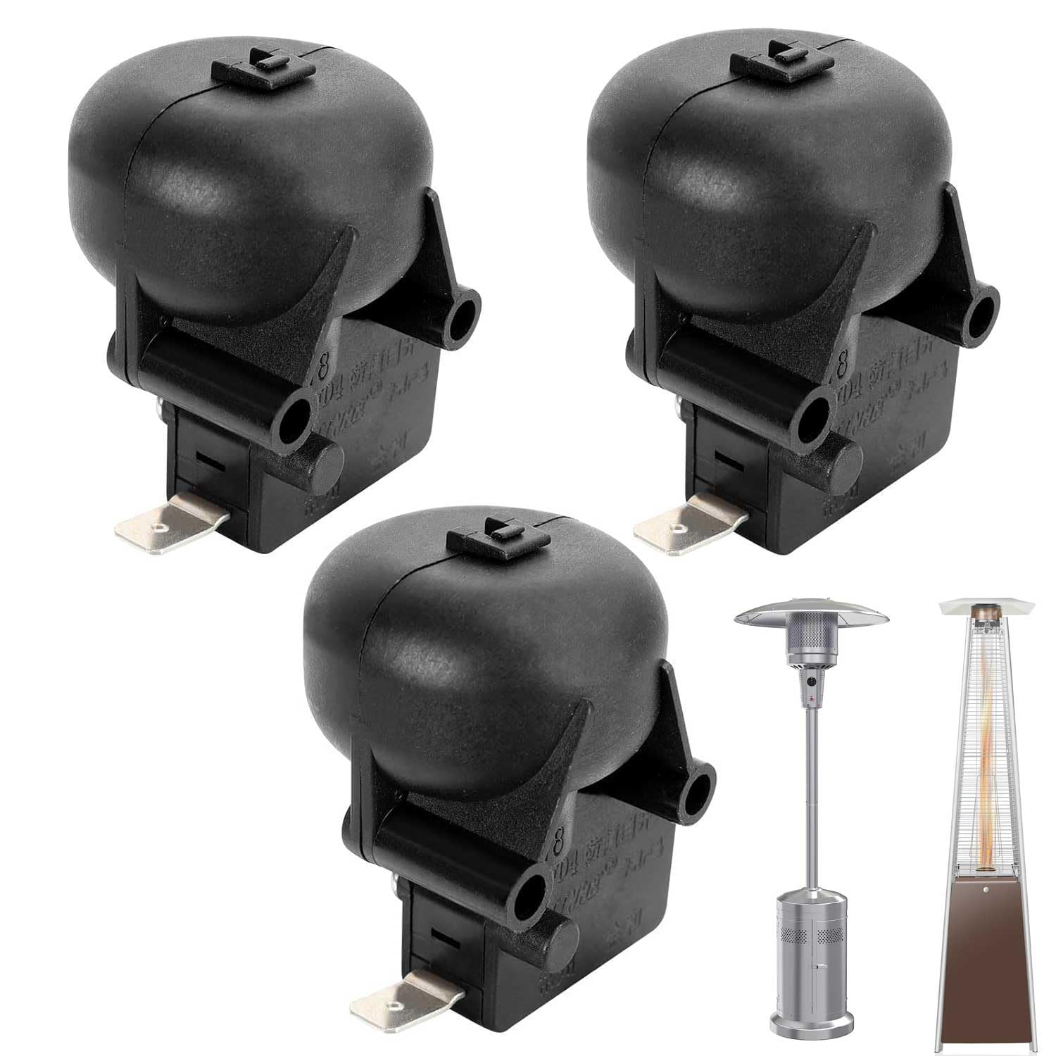 Amazon.com: 3 Pcs Outdoor Heater Replacement Parts Micro Anti Tilt Dump ...