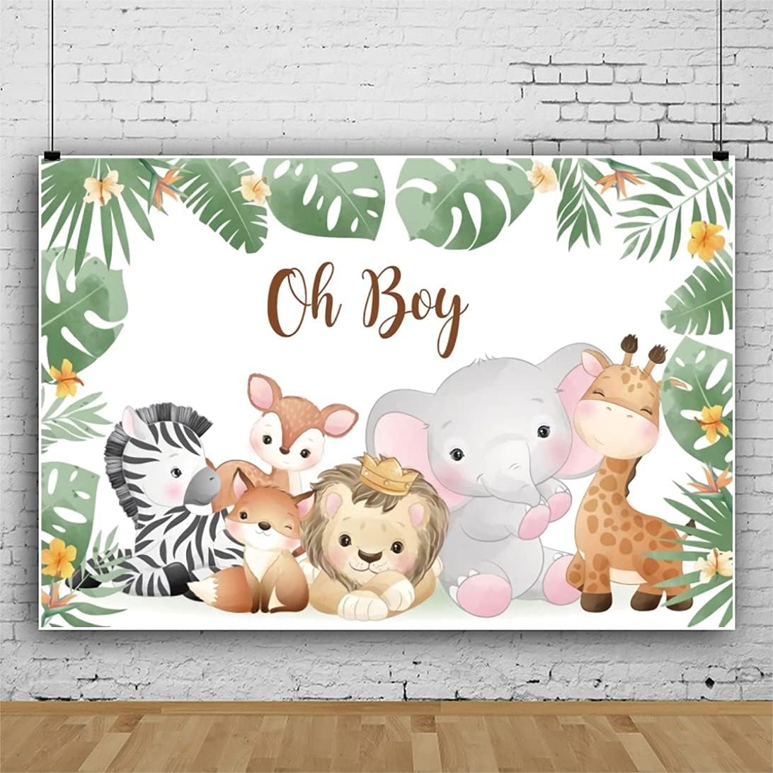 Renaiss 10×6.5ft Oh Baby Backdrop Jungle Animals Backdrop Safari ...