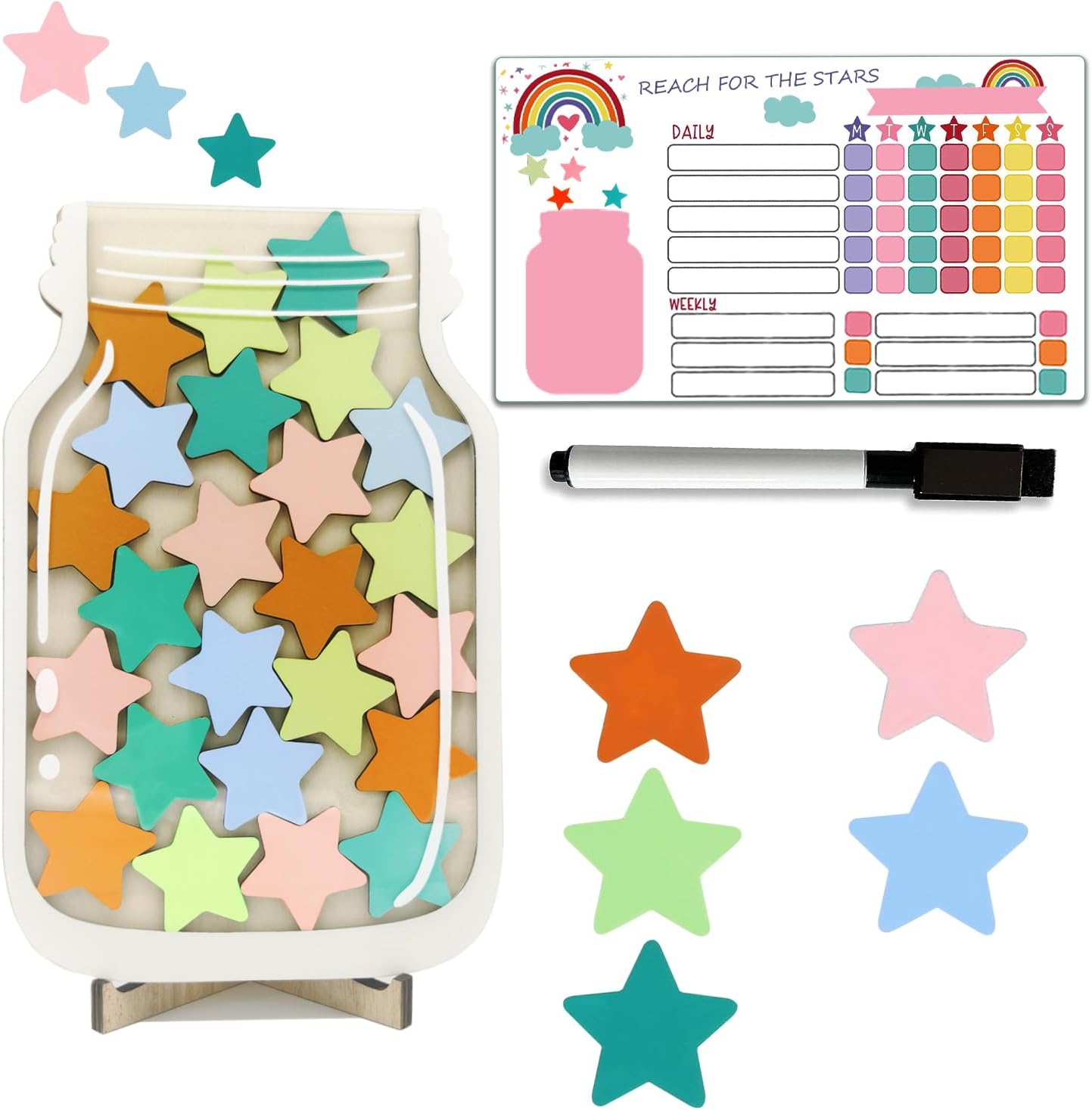 1 Set Reward Jar Star Jar Reward System Reward Jars and Tokens Jar ...