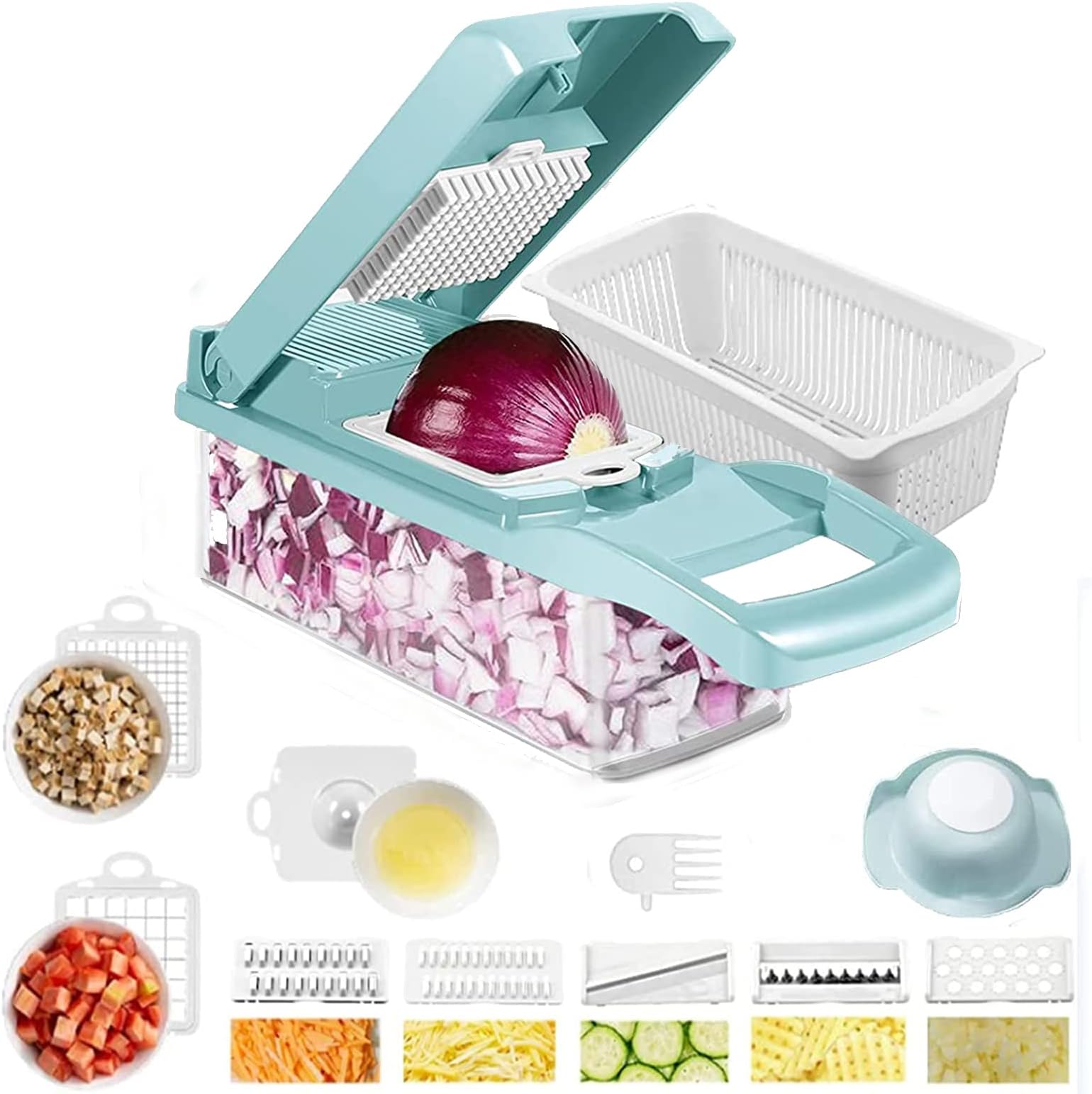 Amazon.com: Vegetable Chopper, Onion Chopper, Mandolin Slicer,Pro 10 in ...