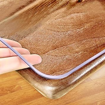 Amazon.com: 14x36 Inch Rectangle Clear Table Cover Protector PVC Desk ...