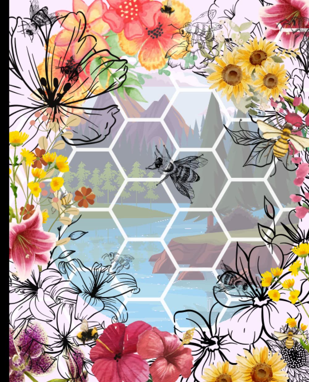 Flowers and Pollinators - Composition Notebook: lined pages, monthly ...