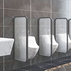 3PCS Wall-Mounted Men Urinal Privacy Screen,Urinal Screen Toilet Partition Protection Divider ...