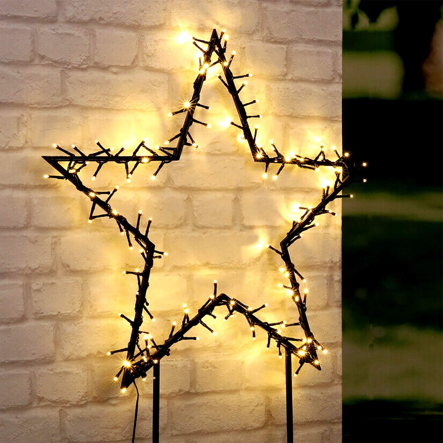 Unbekannt LED Gartenstecker Stern 60cm 150 LEDs Outdoor ...