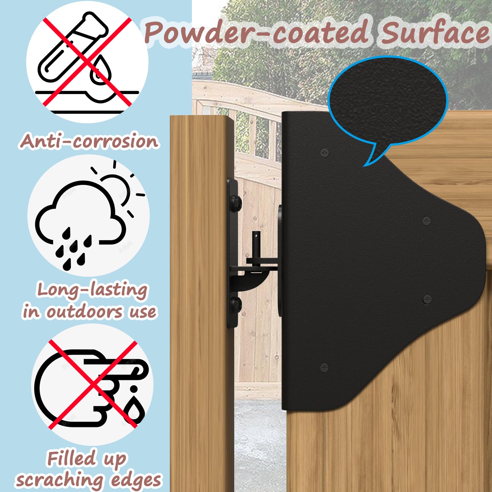 Snapklik.com : Fence Gate Kit (8 Brackets) Wood Gate Brace Gate ...