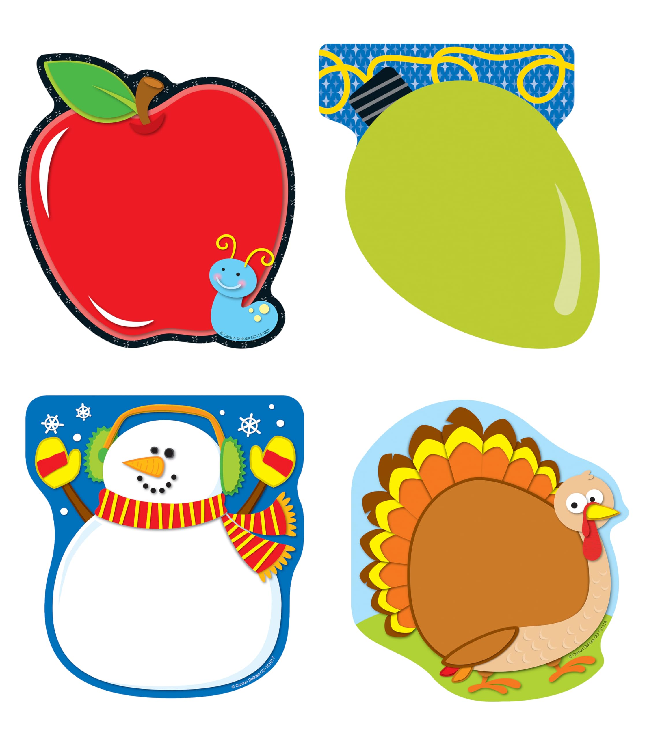 Amazon.com : Carson Dellosa Seasonal Notepad 4-Pack, Snowman, Christmas ...