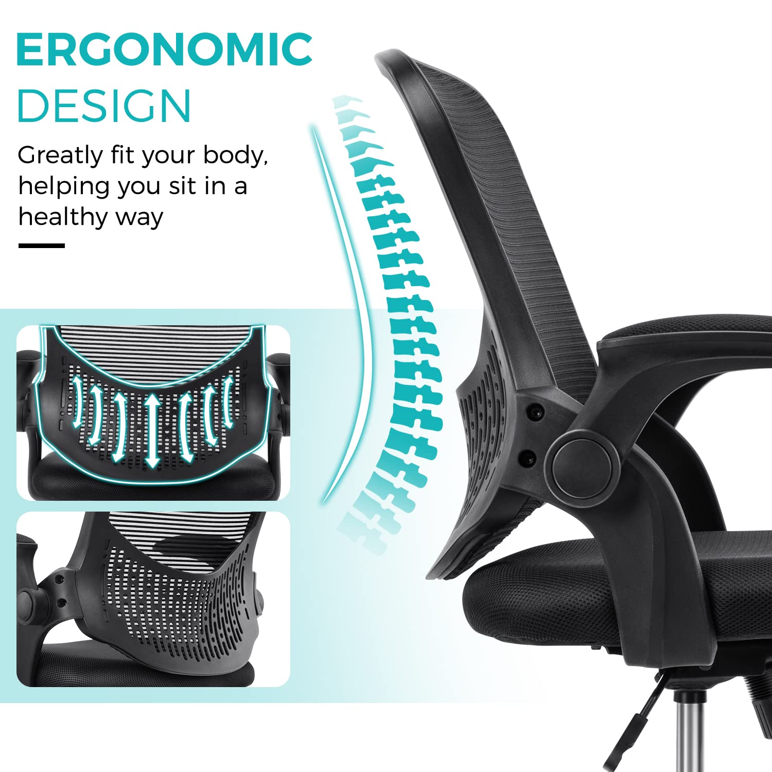 Ergonomic Computer Chairs COLAMY PU Leather Office Chair With