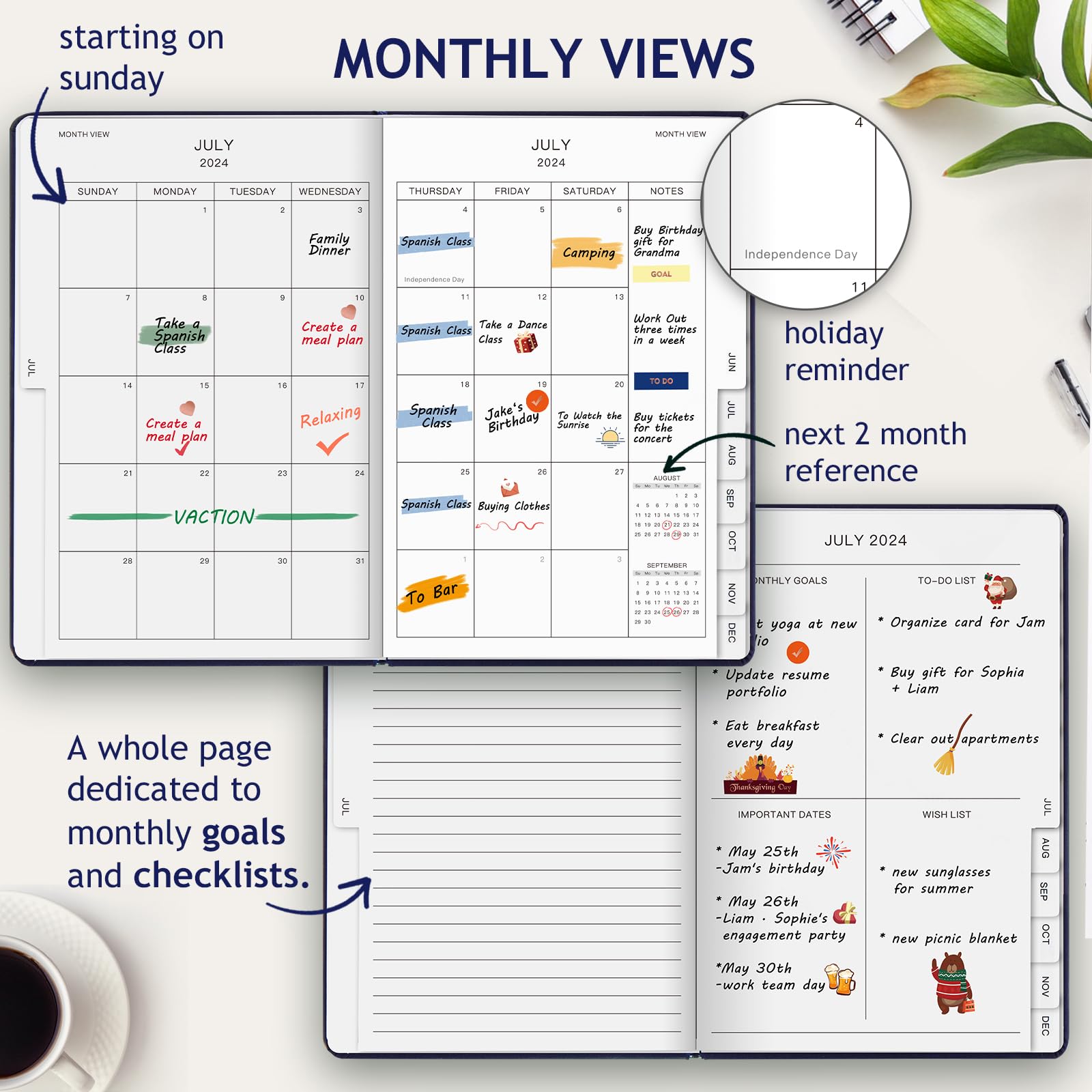 Snapklik.com : JUBTIC 2024 Planner, 2024 Weekly And Monthly Planner