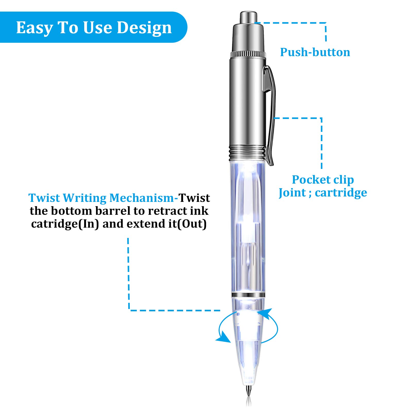 Snapklik.com : Zonon 16 Pieces Lighted Tip Pen LED Penlight Light-up ...