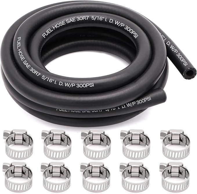 Amazon.com: Jeemiter 5/16 Inch (8mm) ID Fuel Line Hose 10FT NBR ...