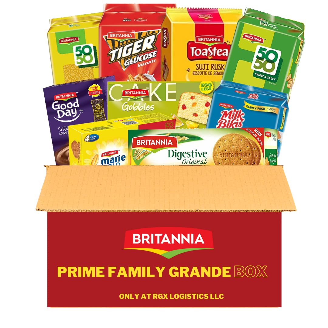 Buy BRITANNIAPrime Family Grande Box | Cookies, Cake & Rusk Variety ...