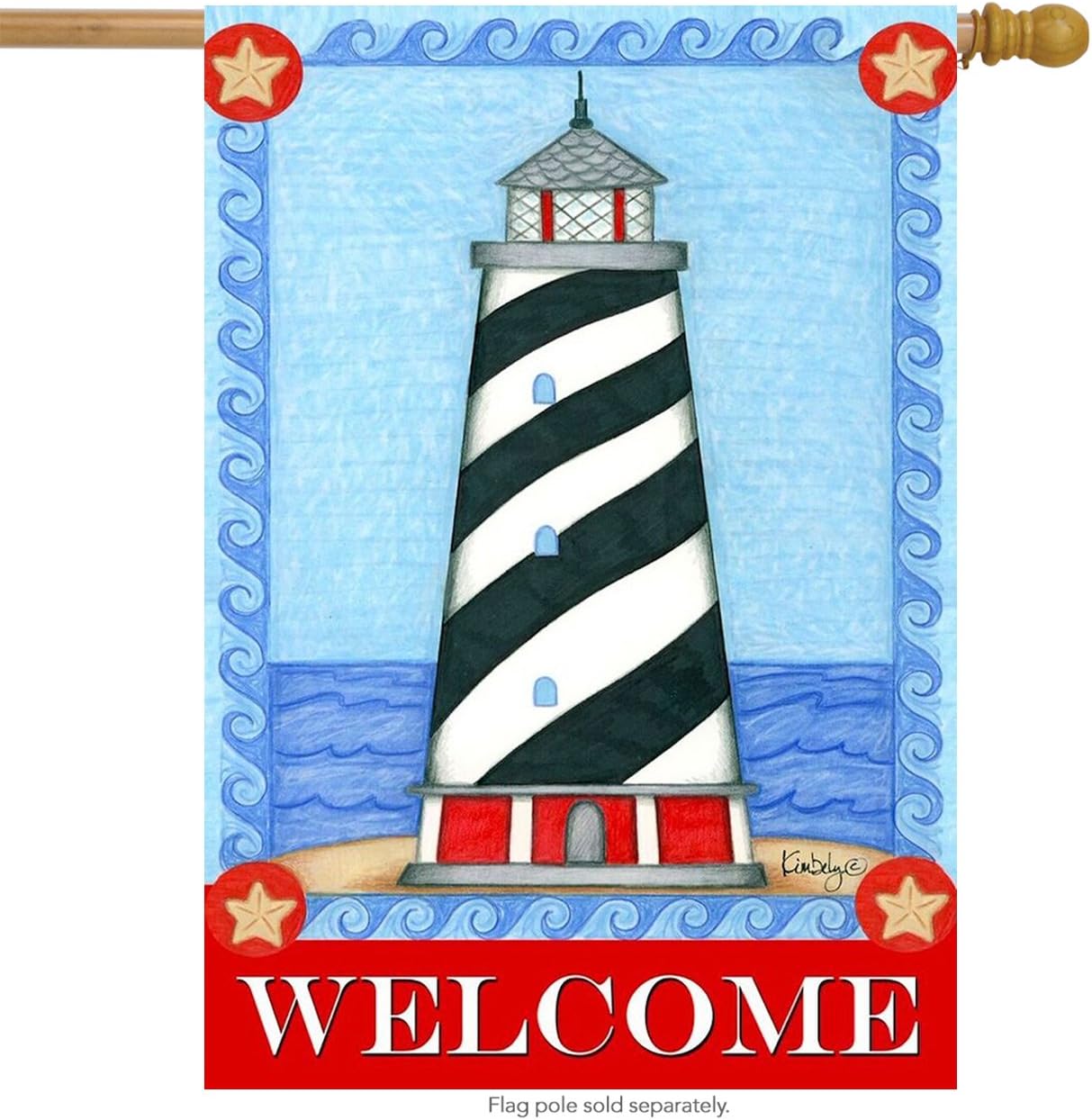 Amazon.com: Guiding Light Summer House Flag Welcome Lighthouse Nautical ...