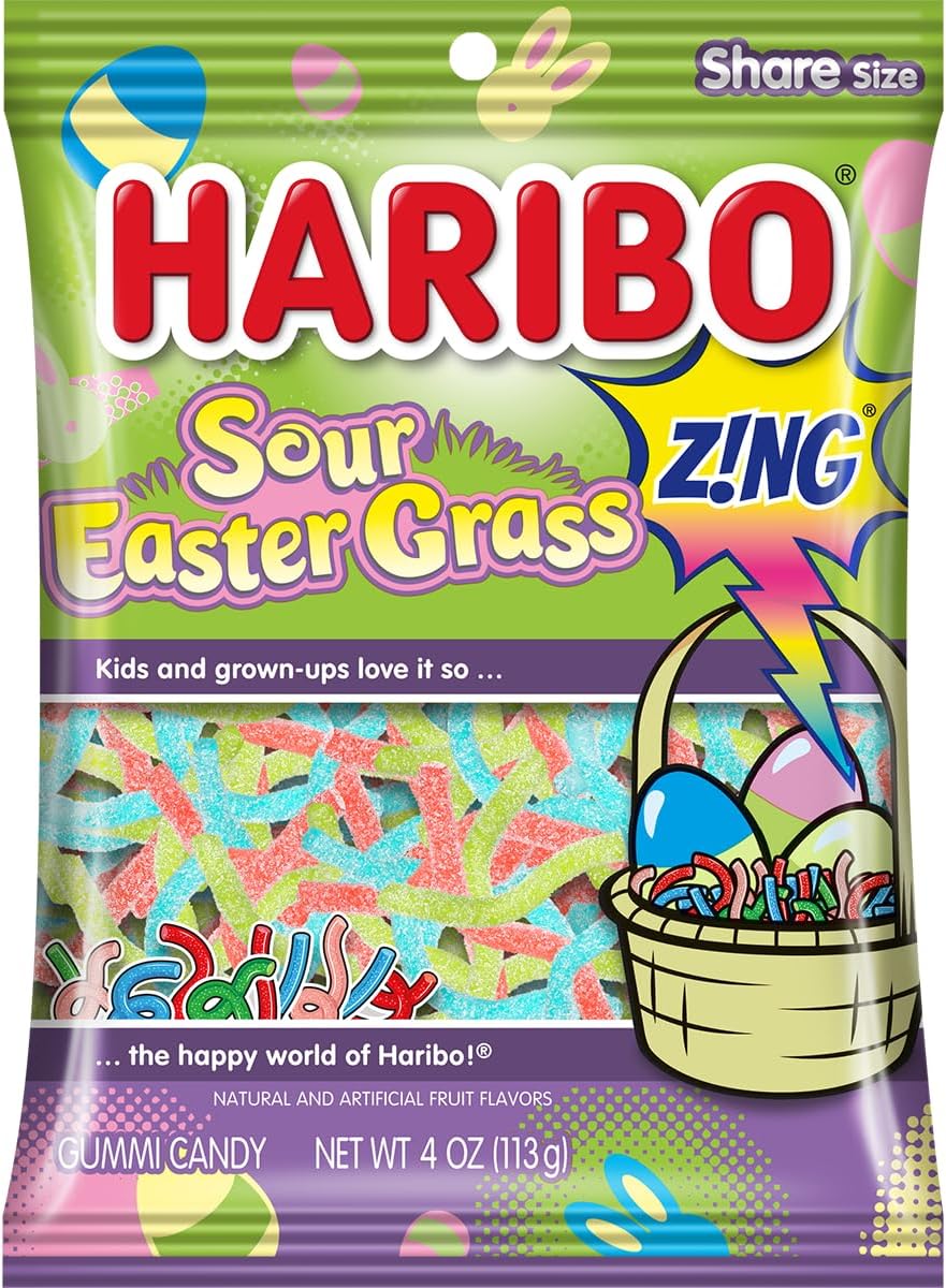 Amazon.com : Haribo Gummi Candy | Sour Easter Grass Z!NG | Limited ...