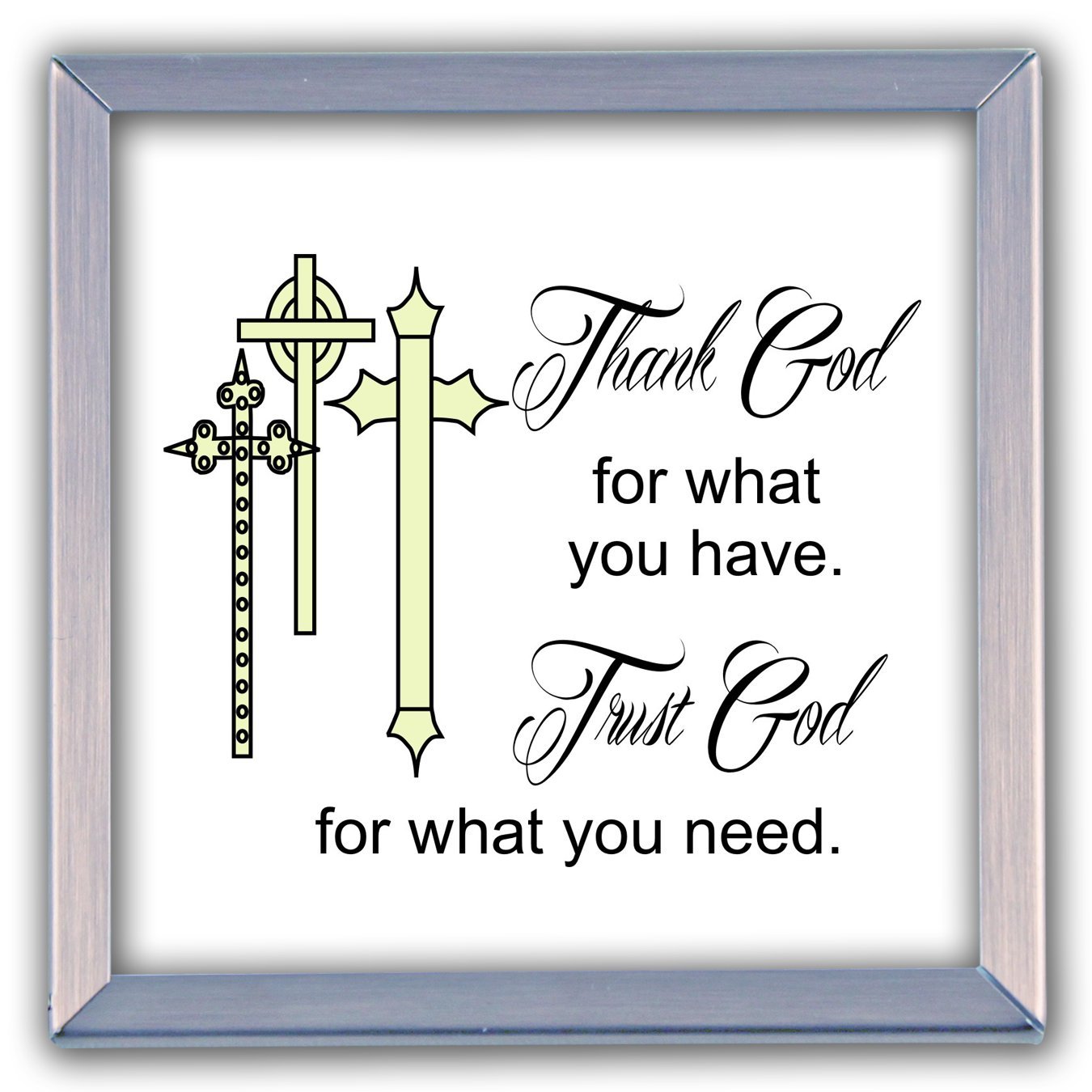 Buy Cathedral Art GP410 Thank God Silver Metal Plaque, 4 by 4-Inch ...