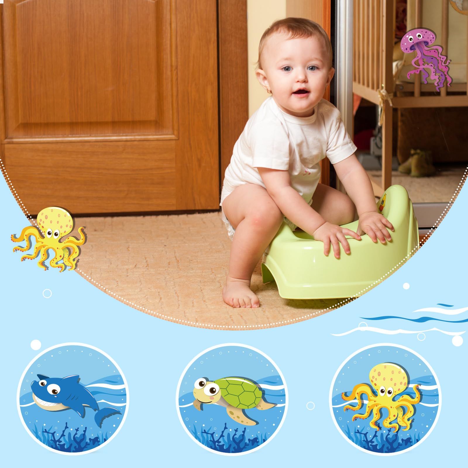 Snapklik.com : Geyee 24 Pcs Potty Training Stickers Potty You Pee On ...