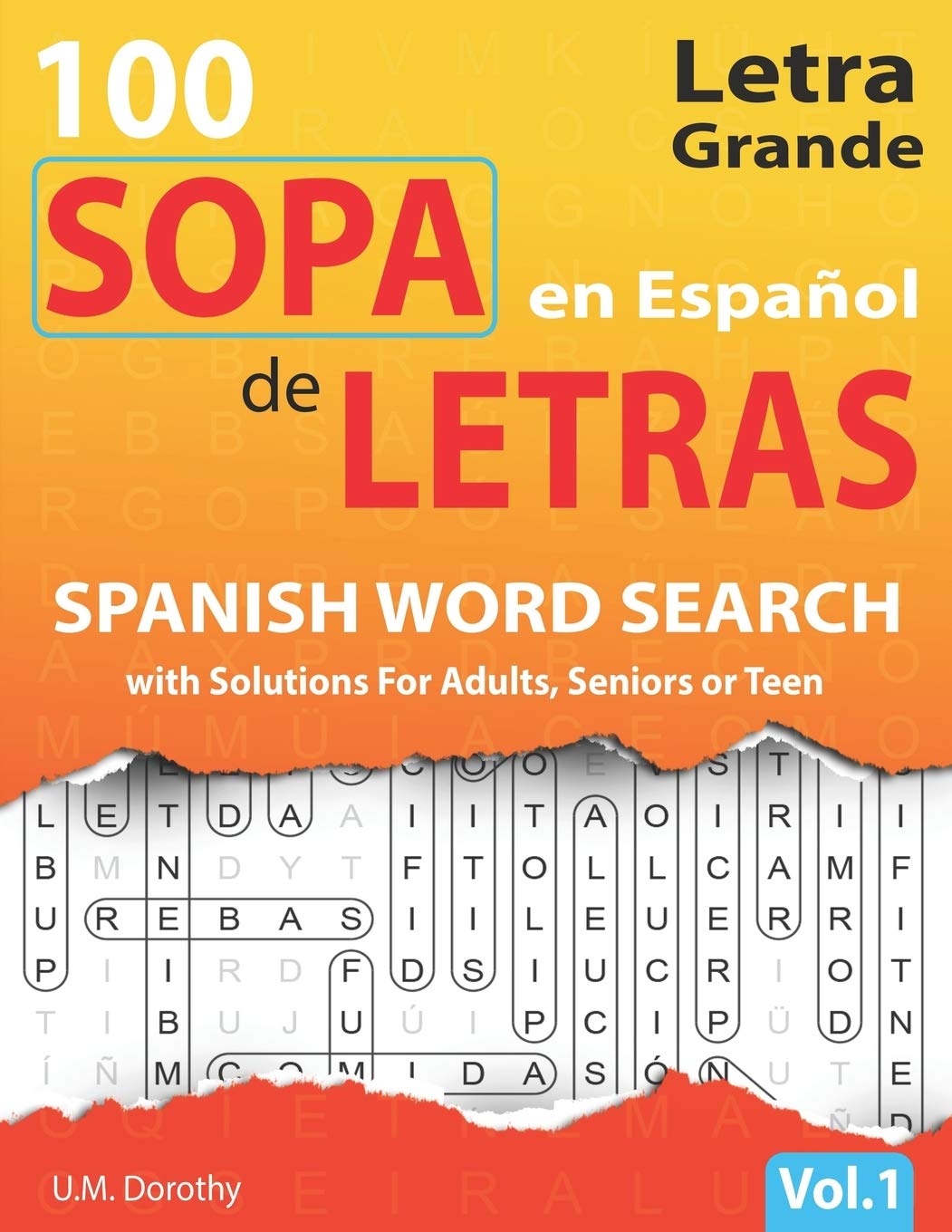 Sopa de Letras en Español Letra Grande: 100 Puzzles Spanish Word Search ...
