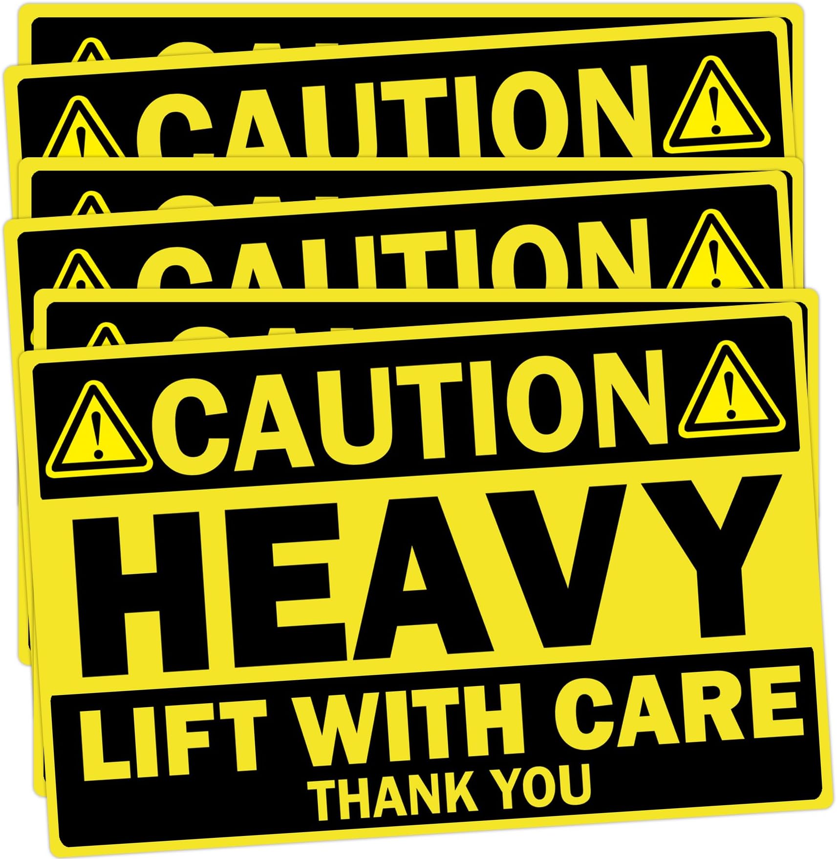 Amazon.com : 4x6inch Larger Caution Heavy Shipping Stickers 100pcs ...