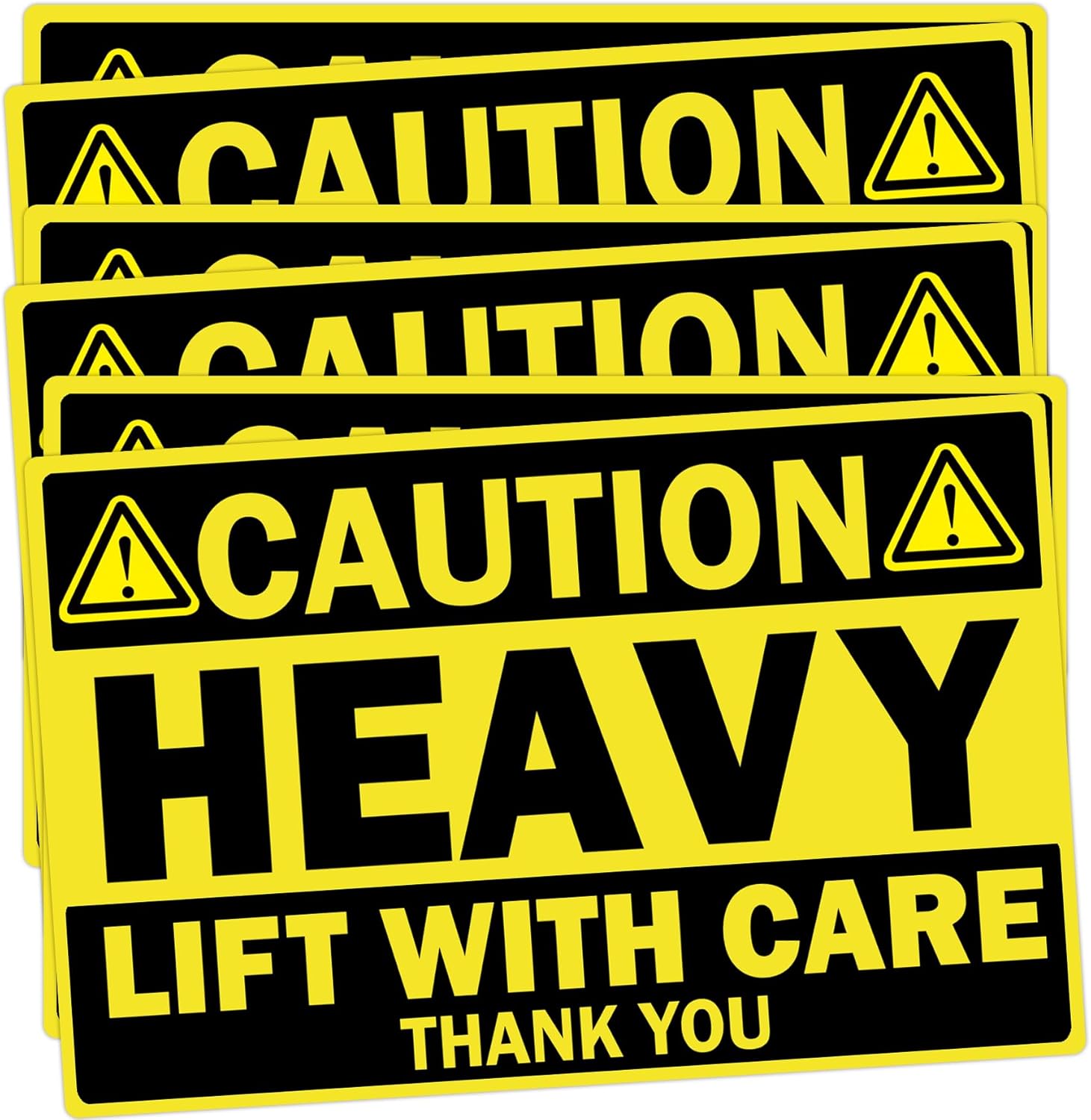 Amazon.com : 4x6inch Larger Caution Heavy Shipping Stickers 100pcs ...