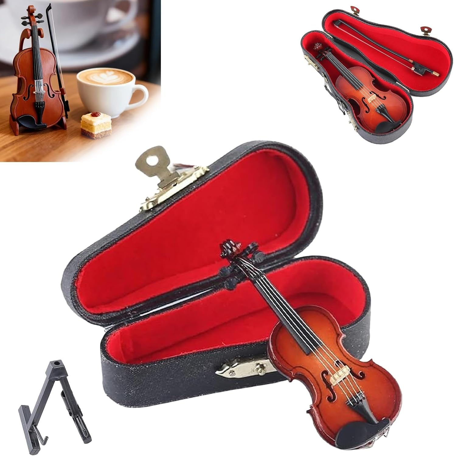 Amazon.com: Playable Tiny Violin Figurine, The Worlds Smallest ...