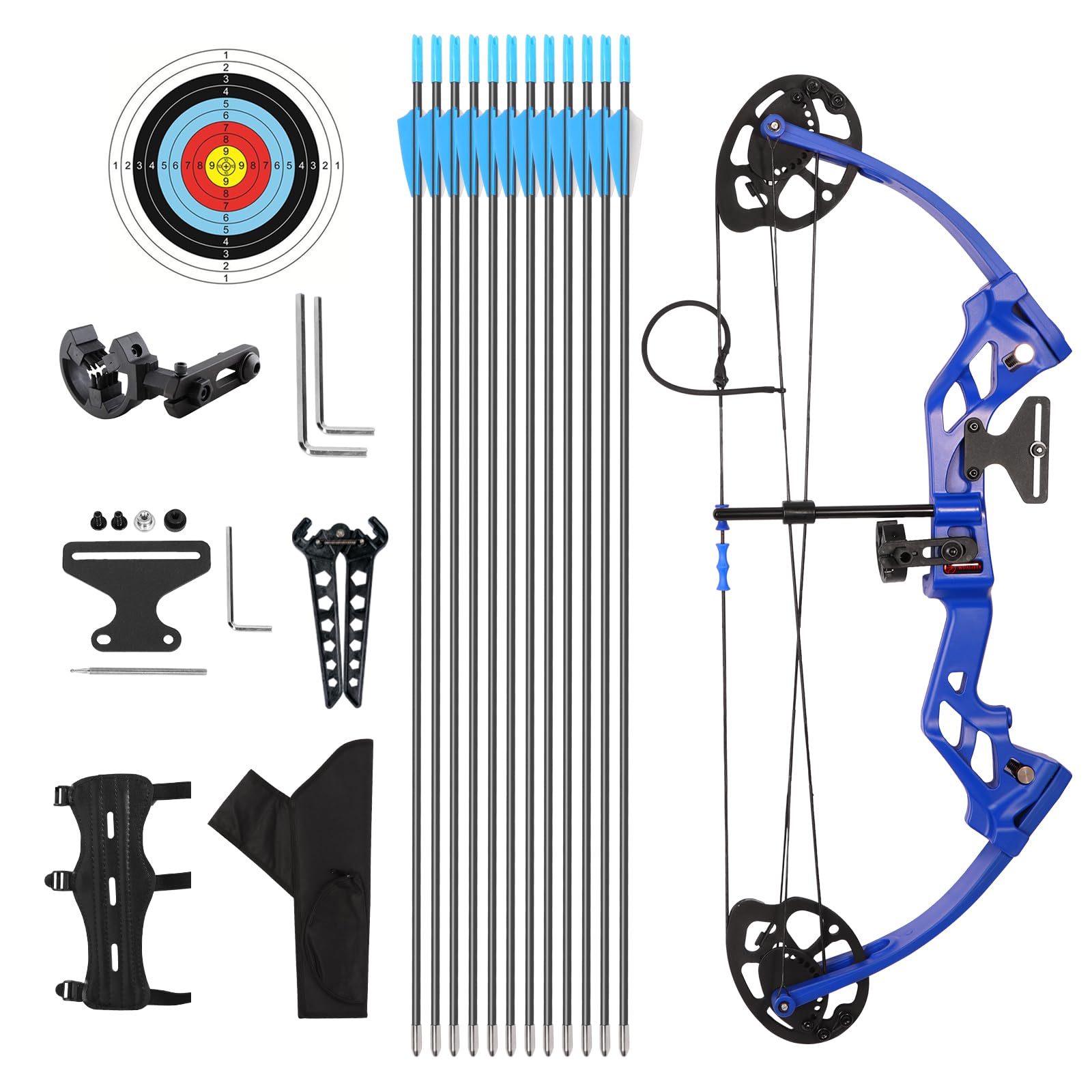 WUXLISTY Compound Bow and Arrow for Youth and Beginner, Archery Bow Set ...